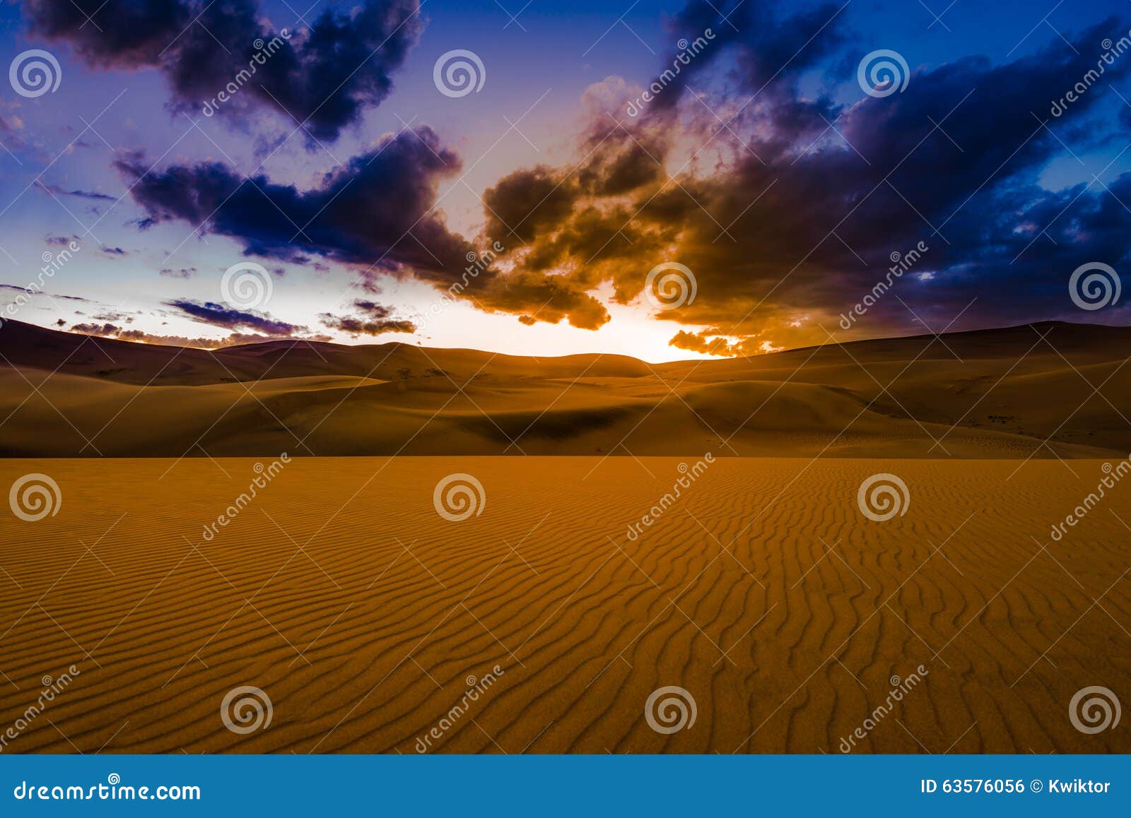Beautiful Desert Sunset stock photo. Image of nature - 63576056