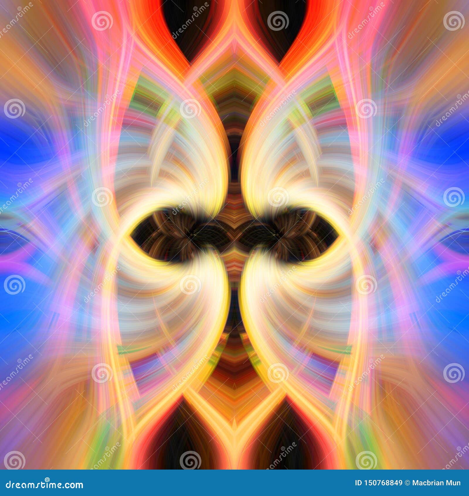 Colorful Symmetrical Abstract Twirl Effect for Background Stock ...