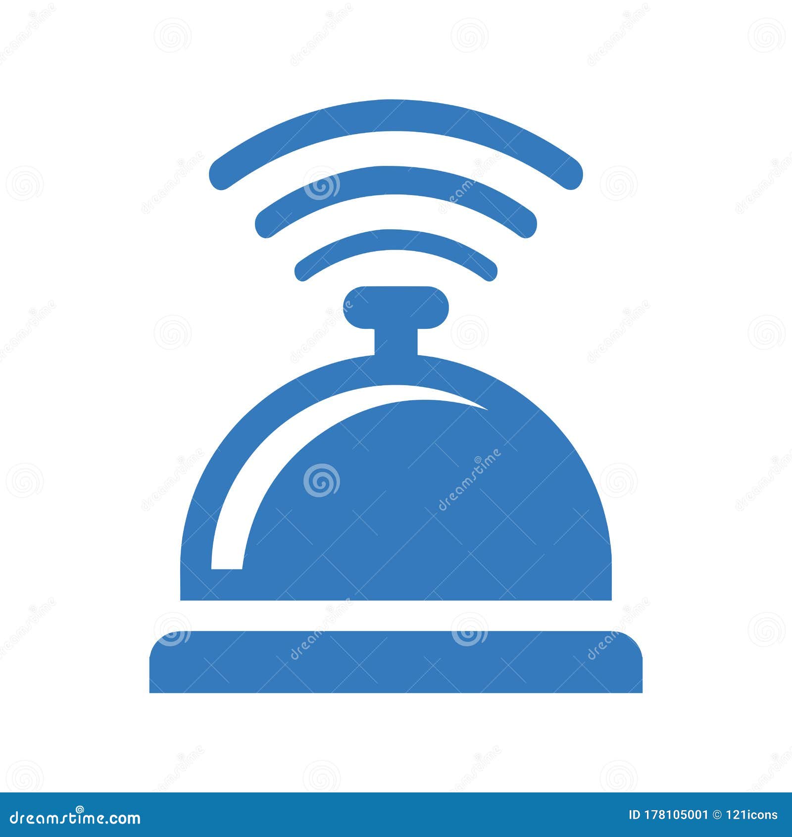 Table Bell Icon, Call, Reminder / Blue Version Stock Illustration ...