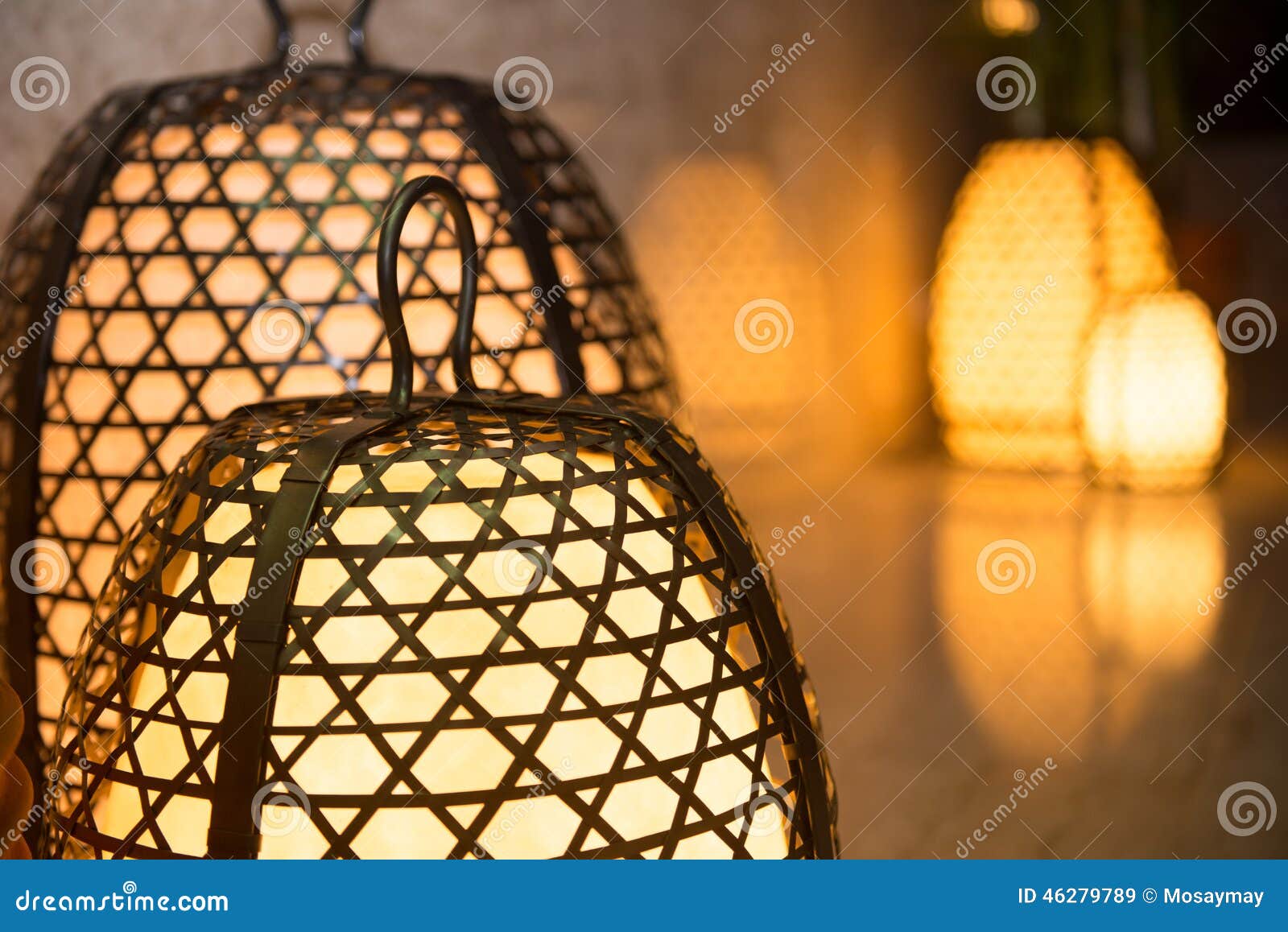 Beautiful Design Lantern in Room Stock Image - Image of room, orange ...