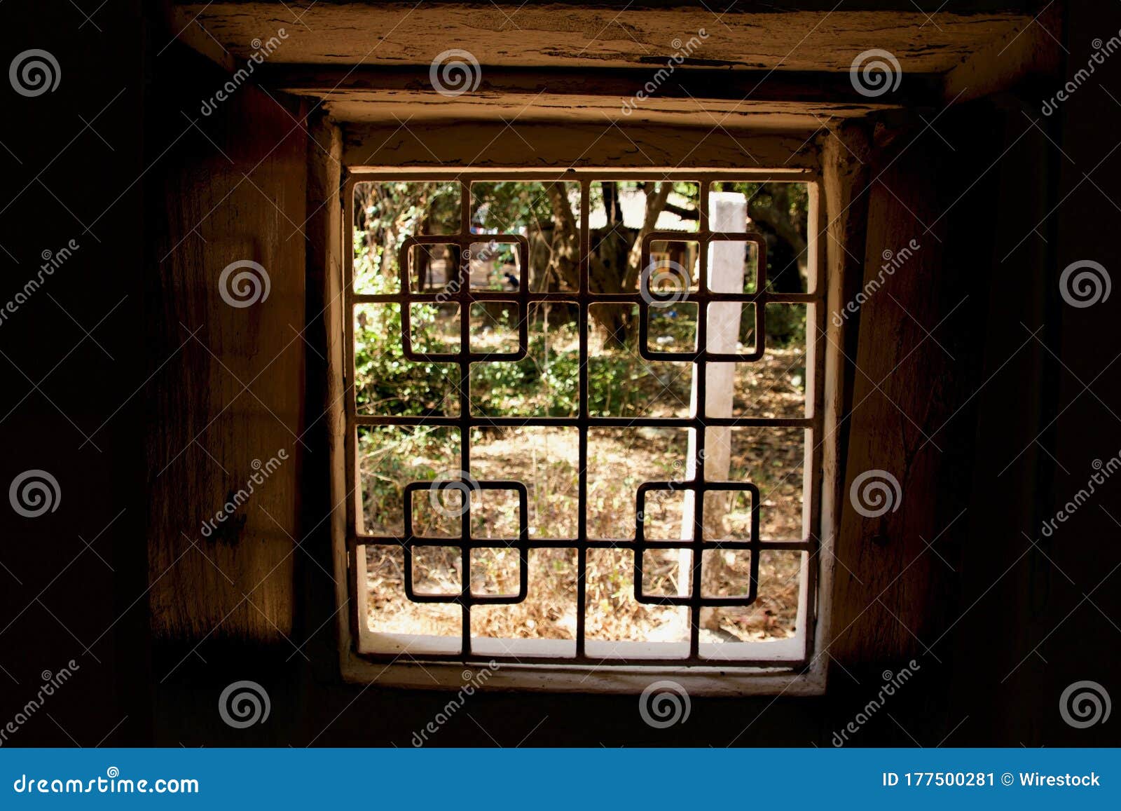 Beautiful Design of Metal Fence of a Window Stock Image - Image of ...