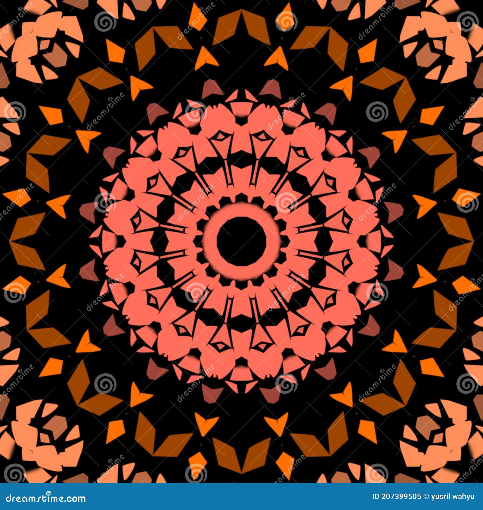 Mandala Art with Modern Design Stock Illustration - Illustration of ...