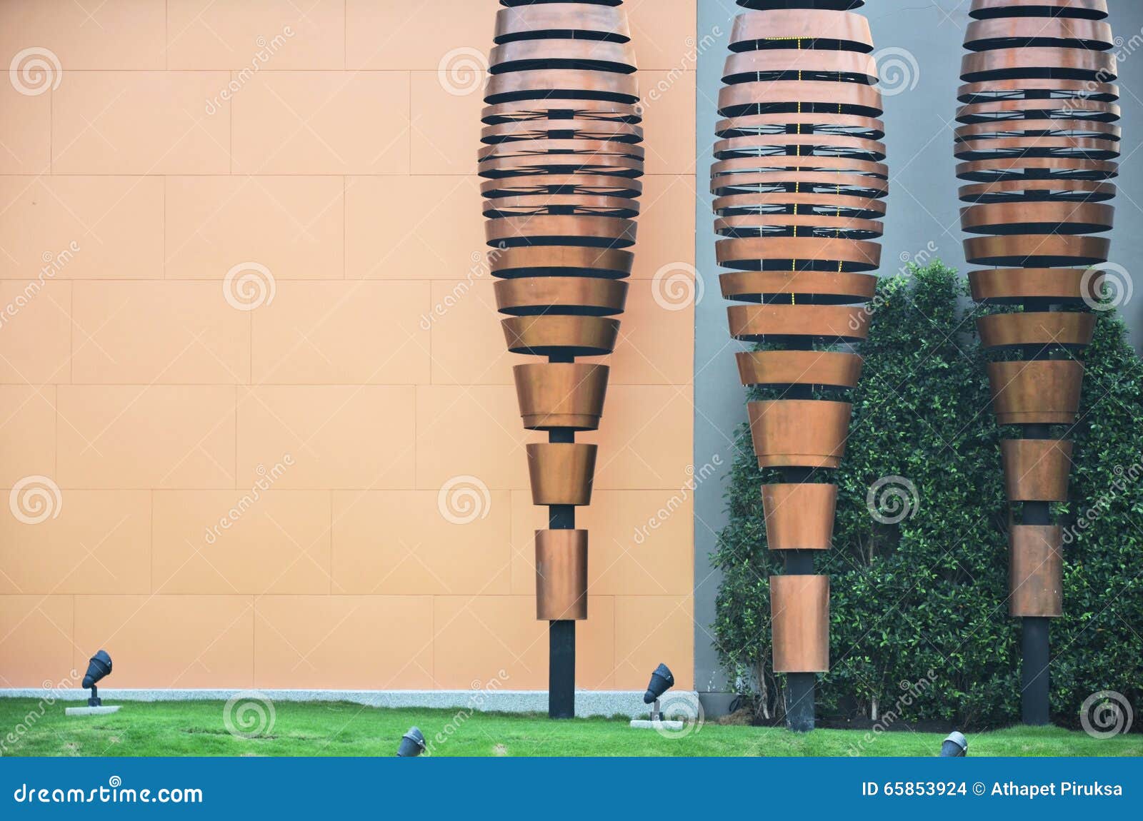 Beautiful Design Poles with the Wall Stock Photo - Image of bush, style ...