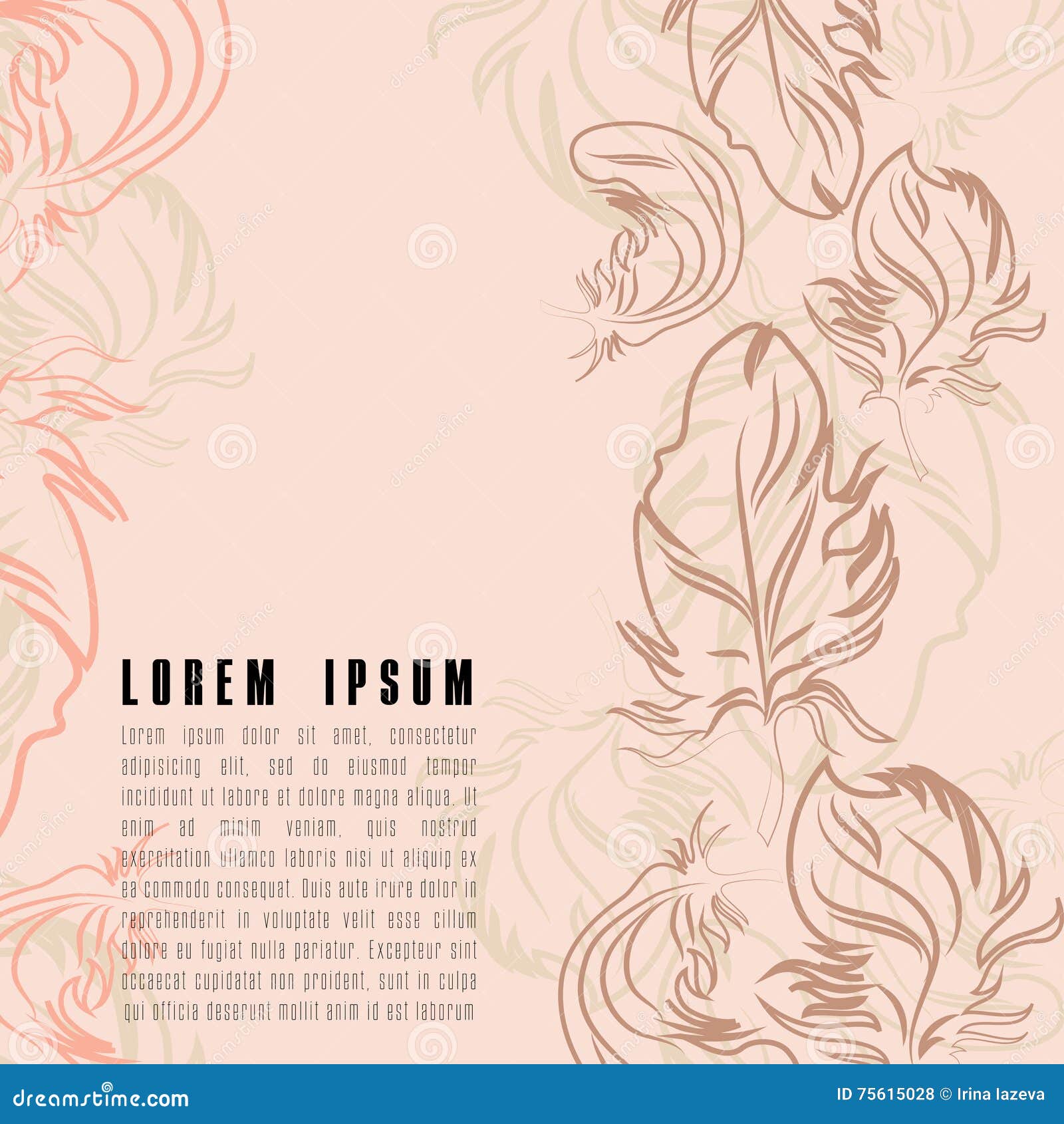 Beautiful design template stock vector. Illustration of beauty - 75615028