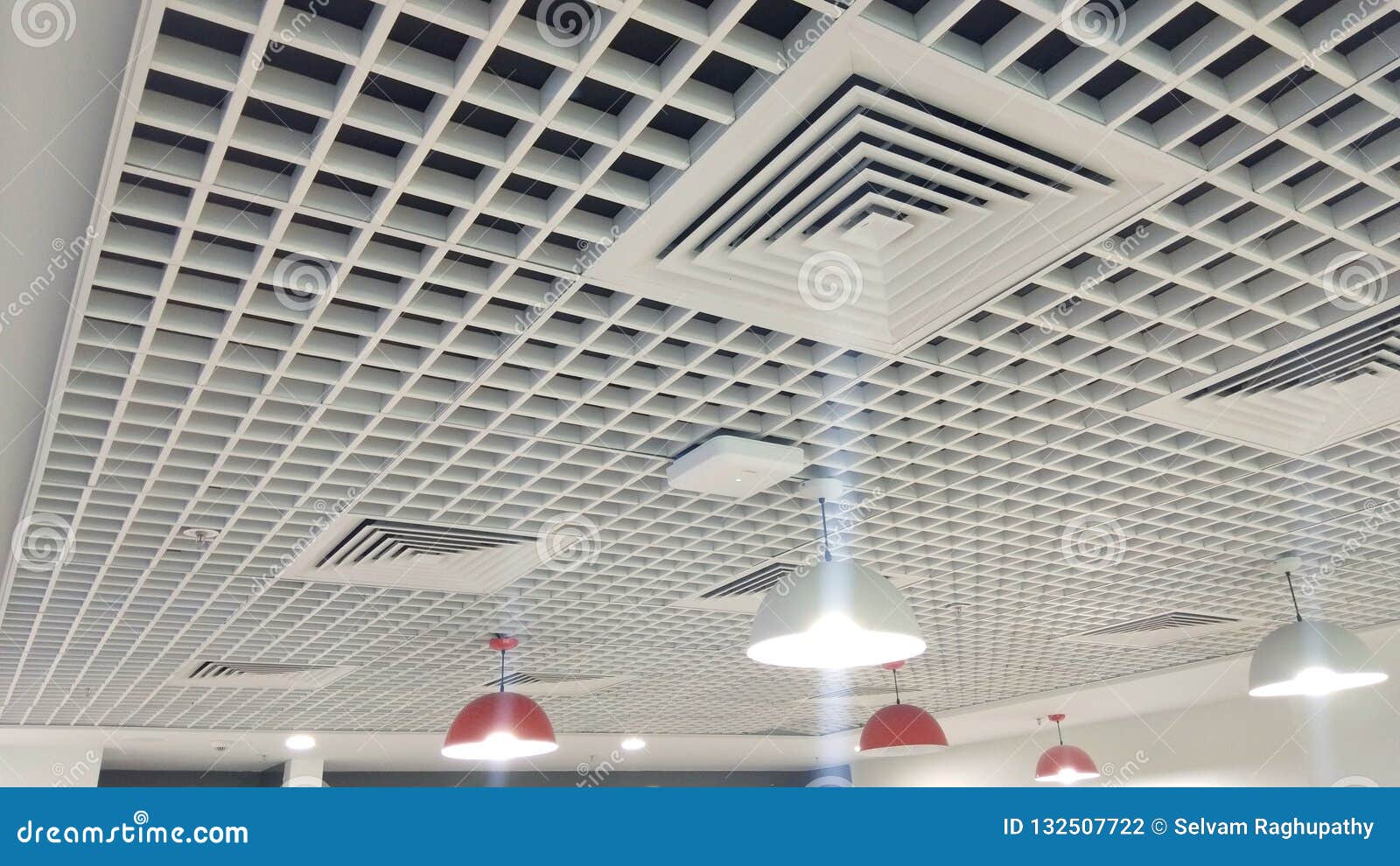 Beautiful Designed Interior Ceiling with L E D Lights. Stock Photo ...