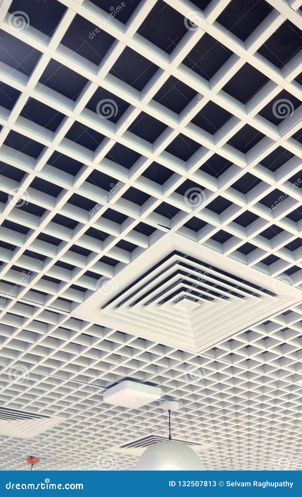 Beautiful Designed Interior Ceiling with Wood. Stock Image - Image of ...