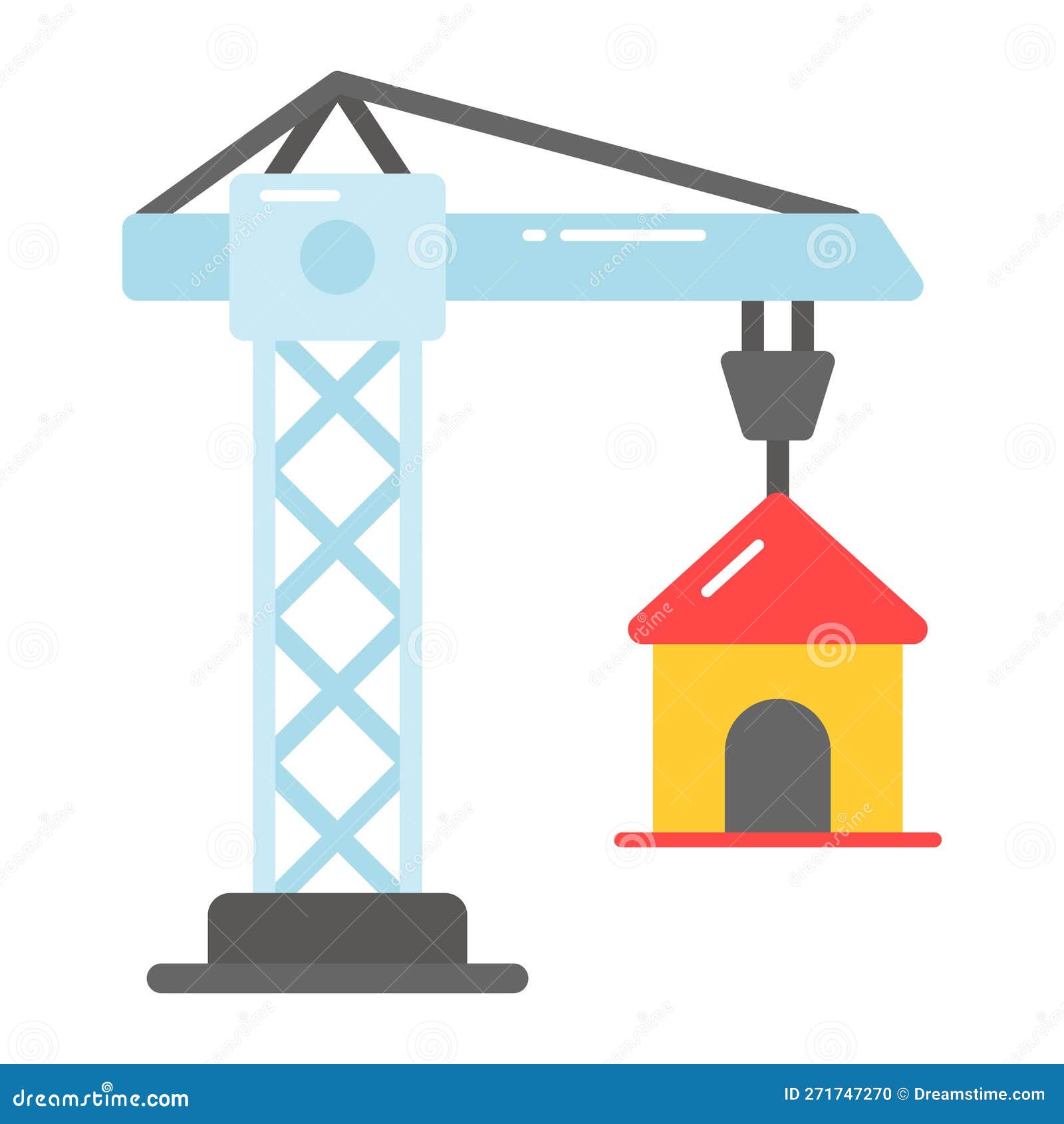 Beautiful Designed Vector of Home Construction, Construction Crane Icon ...