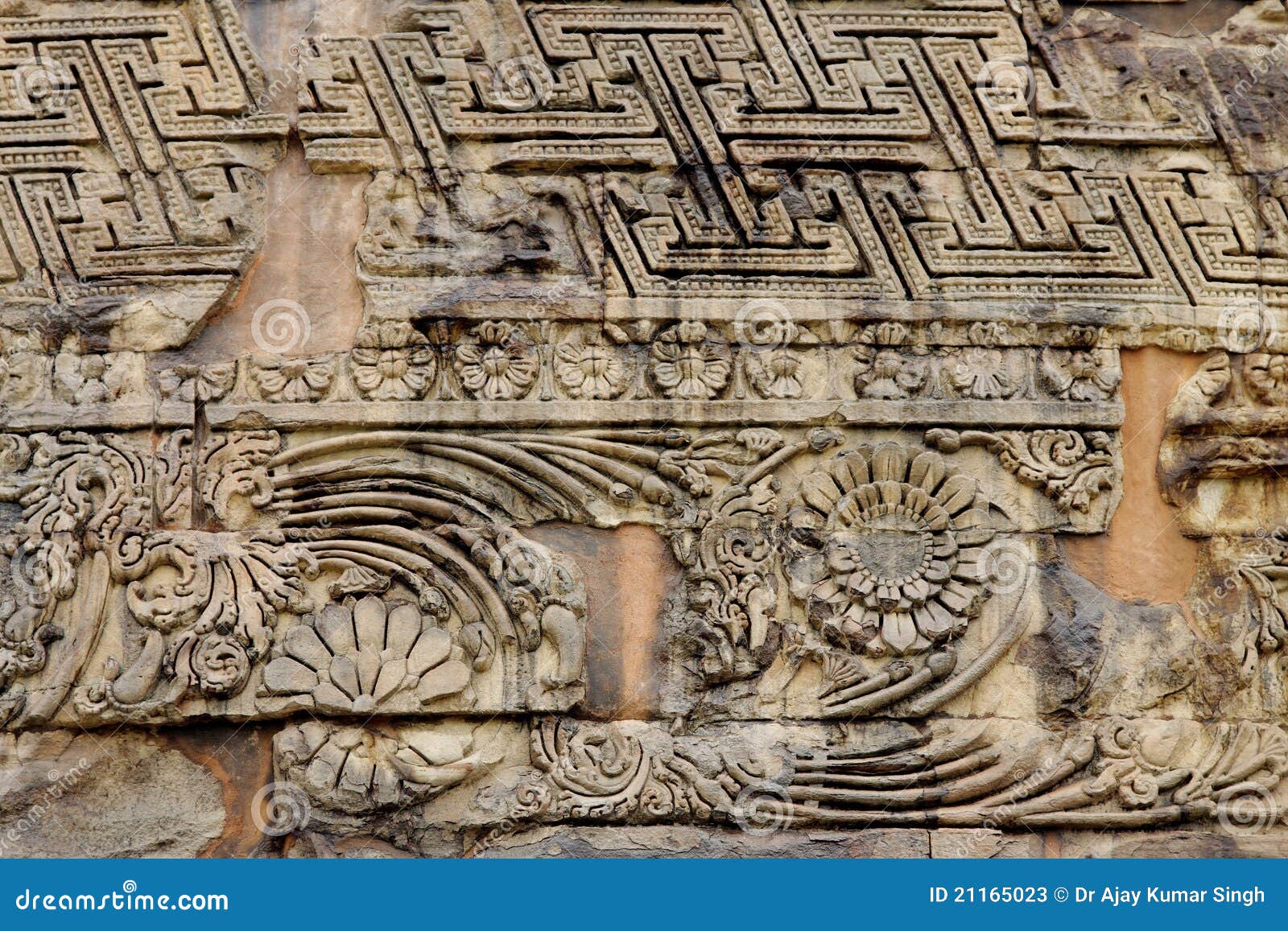Beautiful Designs on Dhamekh Stupa at Sarnath Stock Image - Image of ...