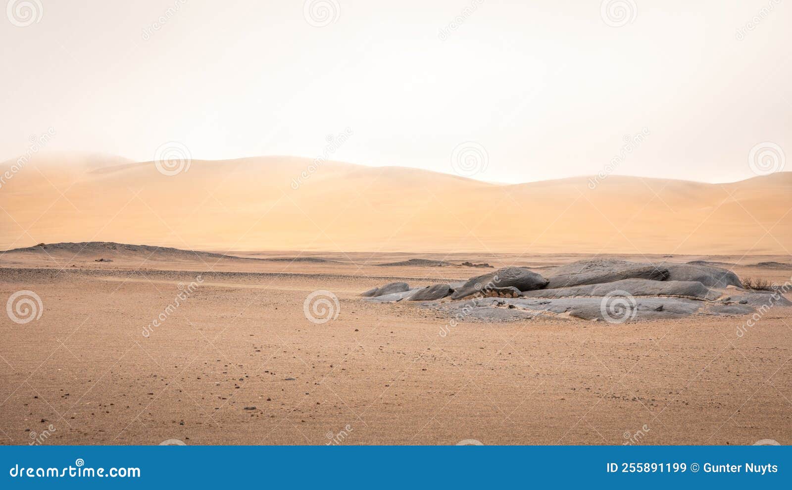 A Beautiful, Desolate Desert Landscape at Skeleton Coast, Namibia ...