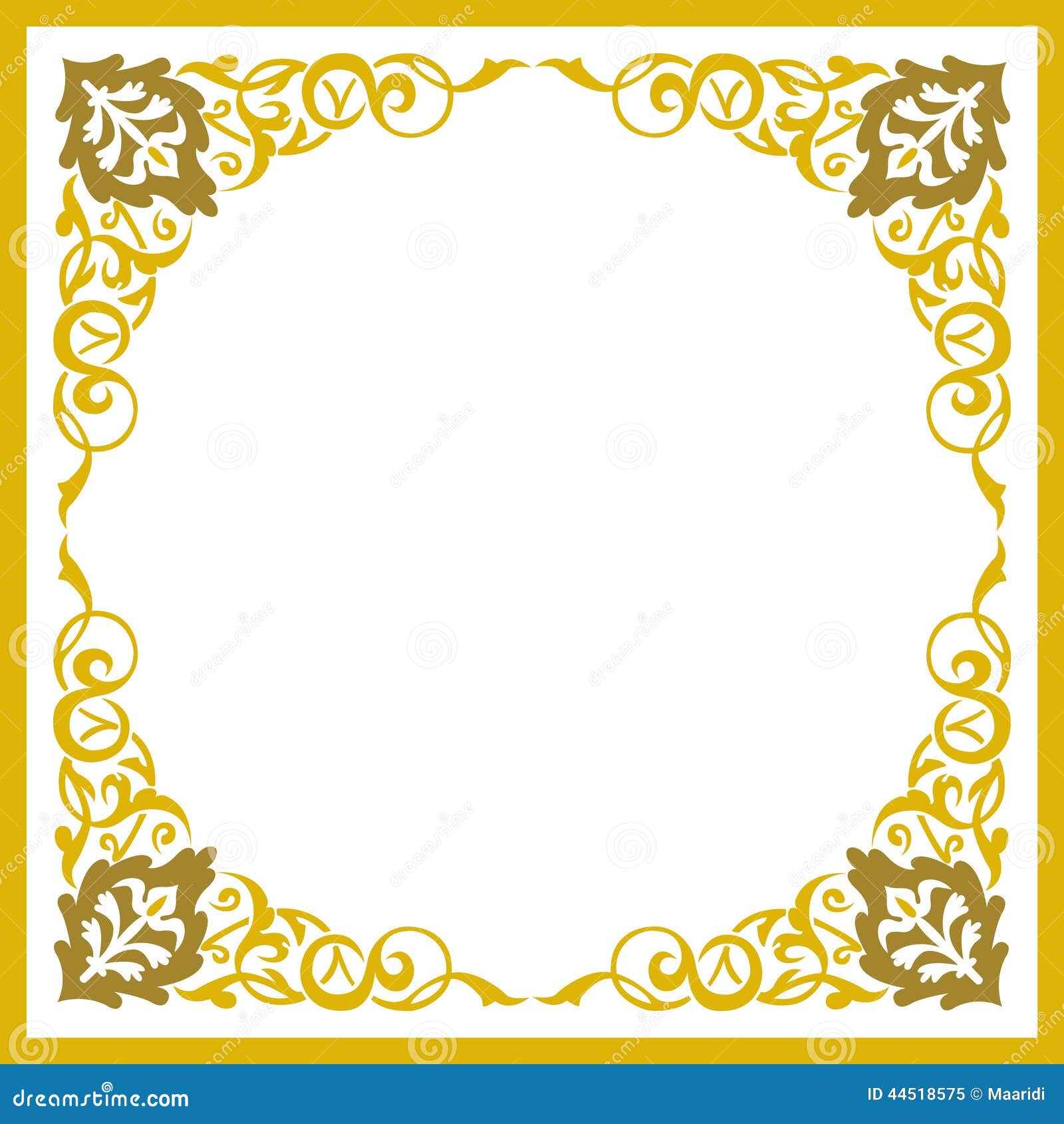 Beautiful Detailed Empty Frame Stock Vector - Illustration of foliage ...
