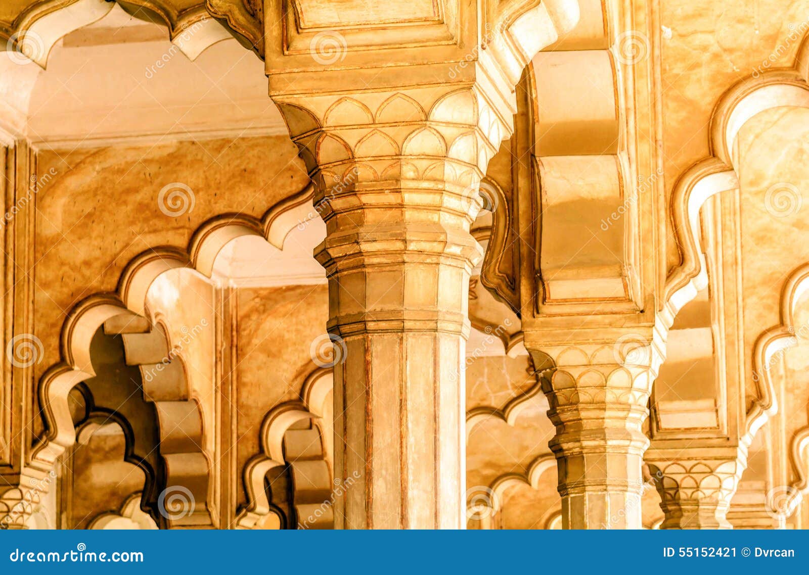 Beautiful Details on Agra Fort Arches Stock Image - Image of mahal ...