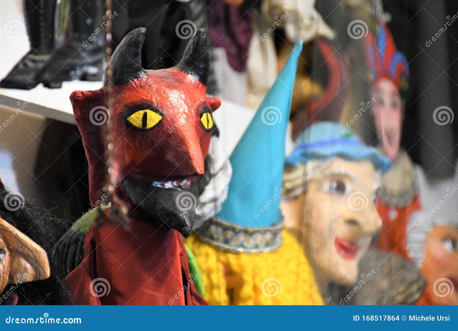 Devil`s face, puppet stock photo. Image of evil, performance - 168517864
