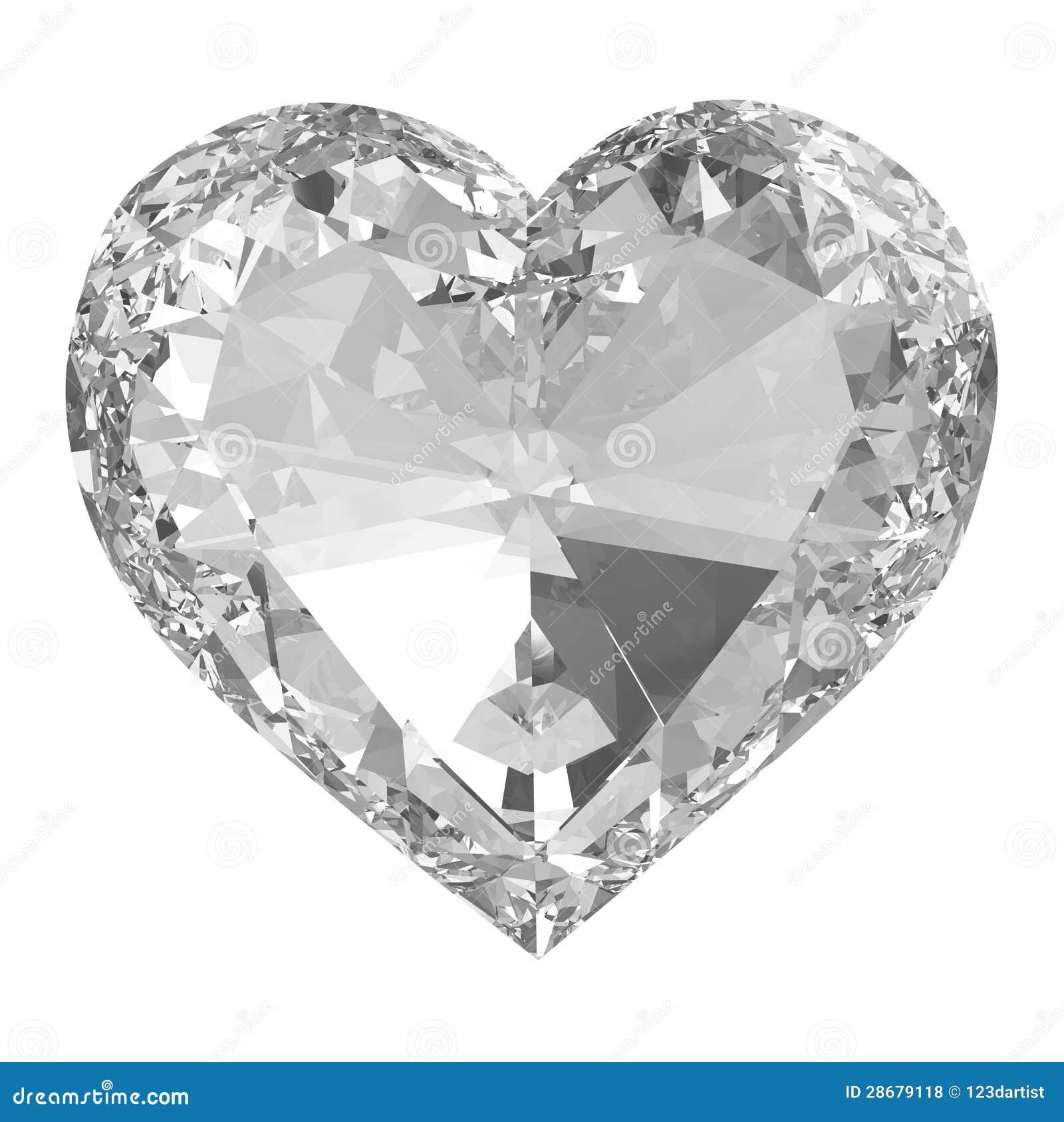 Beautiful diamond heart stock illustration. Illustration of heart ...