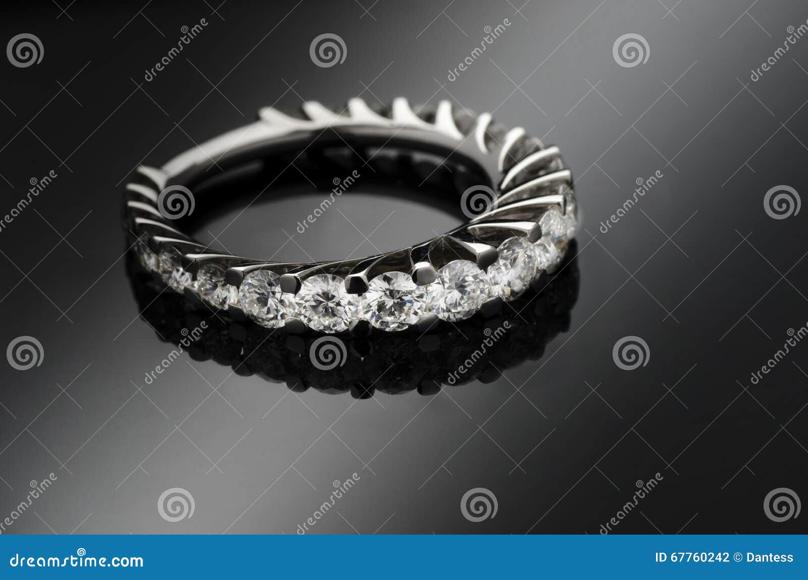 Beautiful Diamond Ring Isolated on Black Background Stock Photo - Image ...