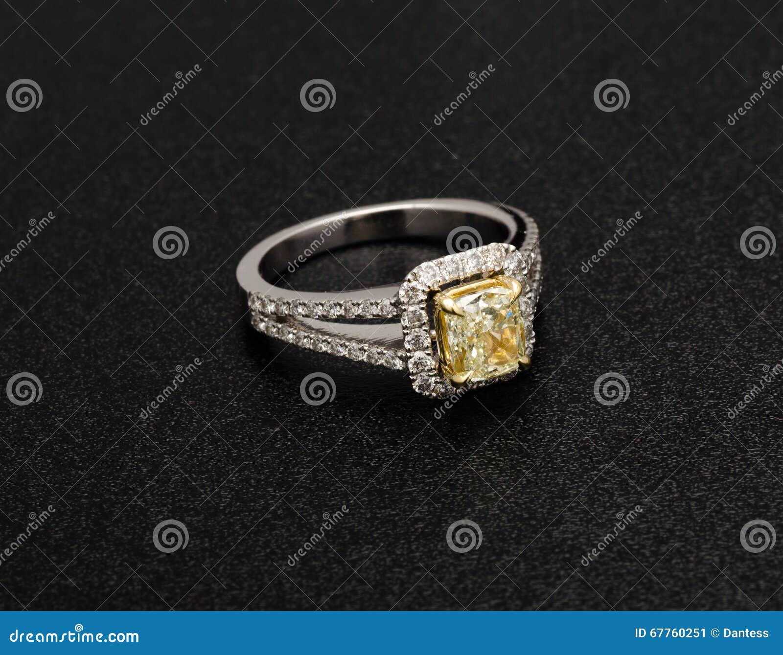 Beautiful Diamond Ring Isolated on Black Background Stock Image - Image ...