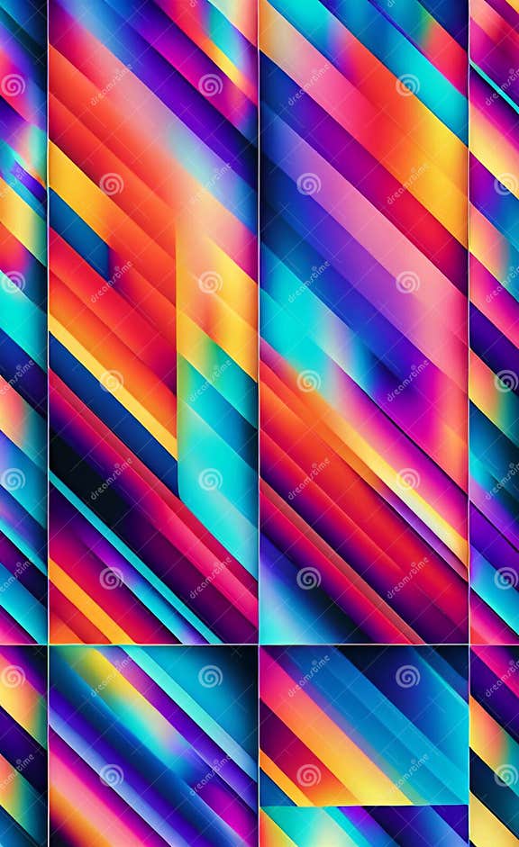 Beautiful and Colorful Technological Illustration Pattern Ai Generated ...