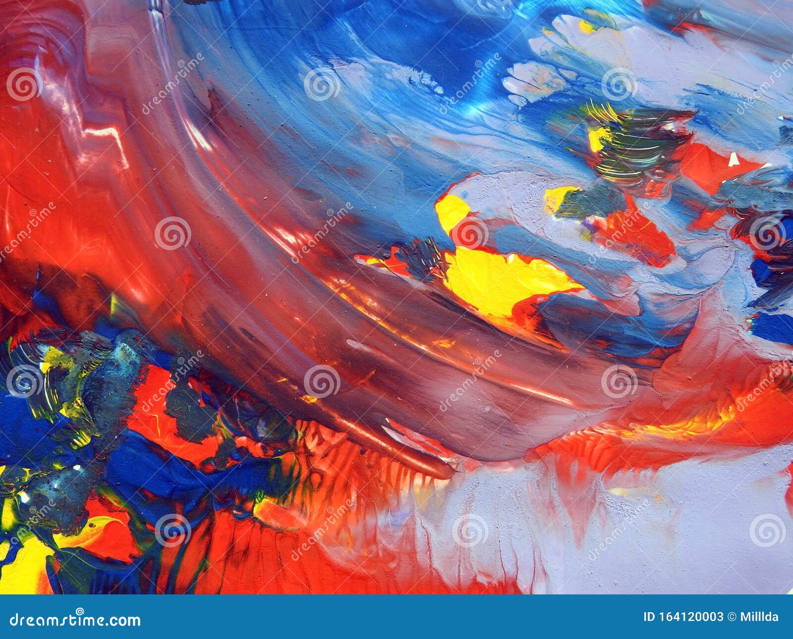 Colorful Painted Wall Surface Texture Stock Image - Image of painting ...