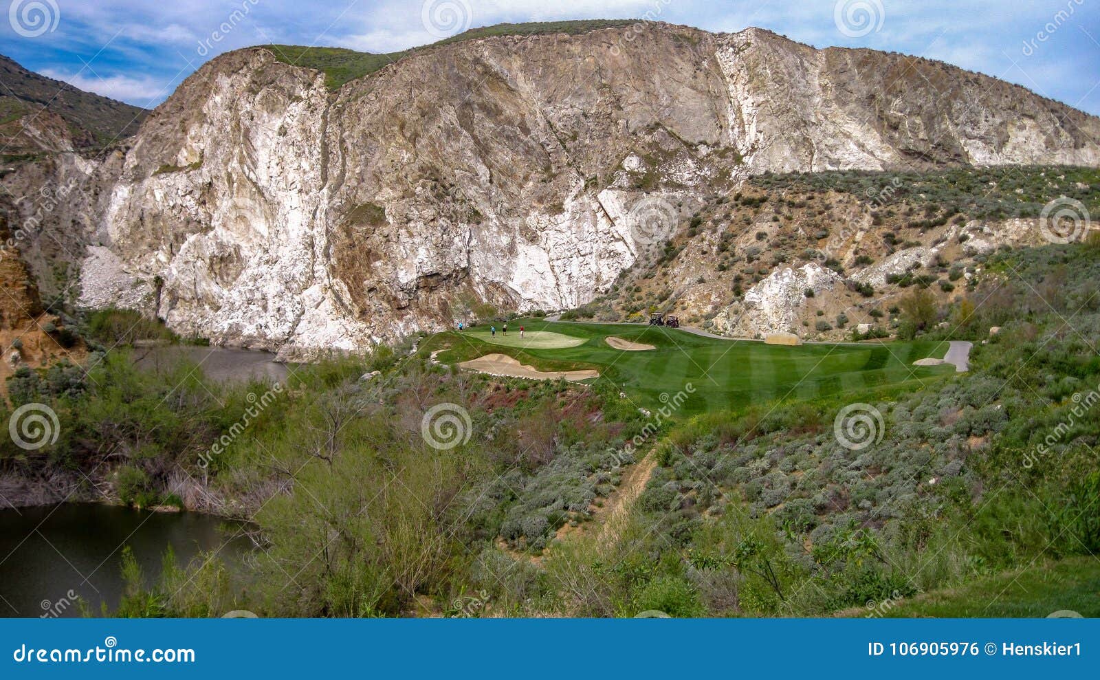 Three Par Golf Hole at Oak Quarry, Southern California Stock Photo ...