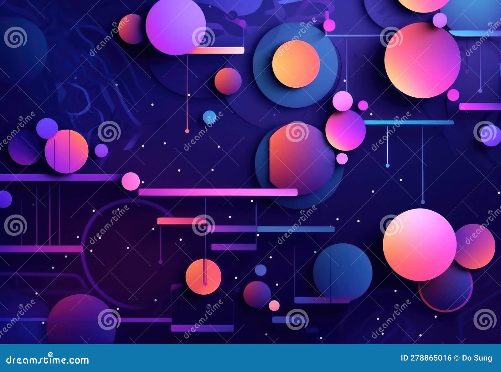 Beautiful Digital Background Stock Illustration - Illustration of ...