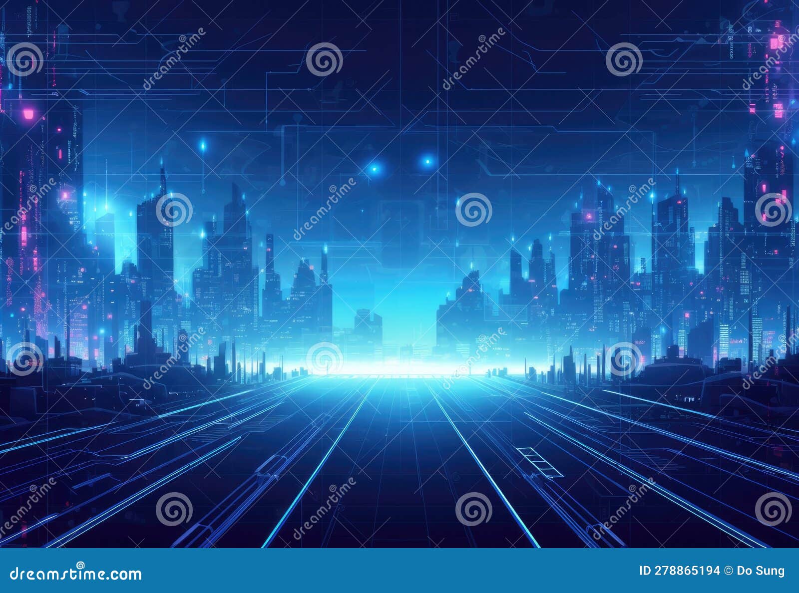 Beautiful Digital Background Stock Illustration - Illustration of ...