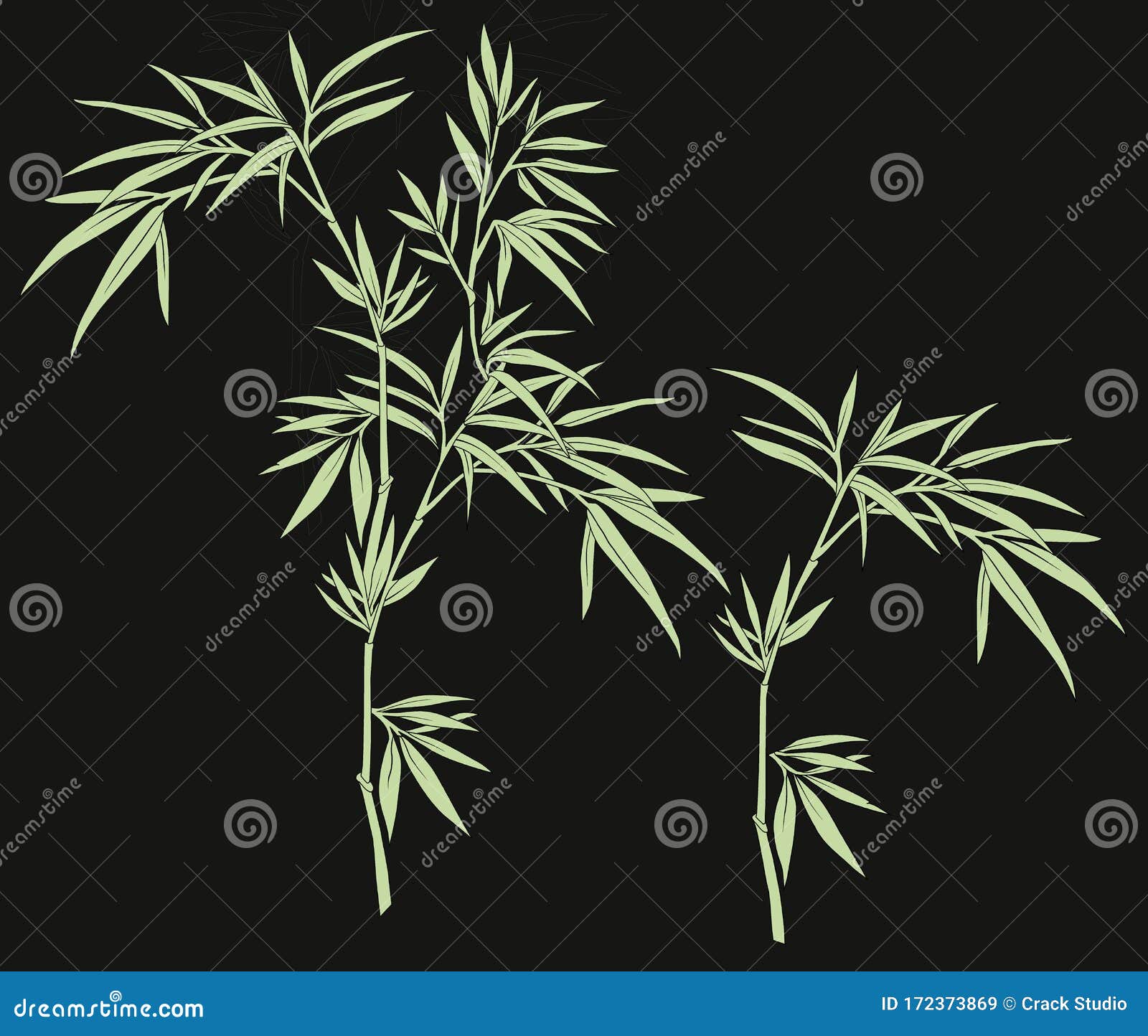 A Beautiful Digital Leaves with Beautiful Colors Matching. Light Green ...