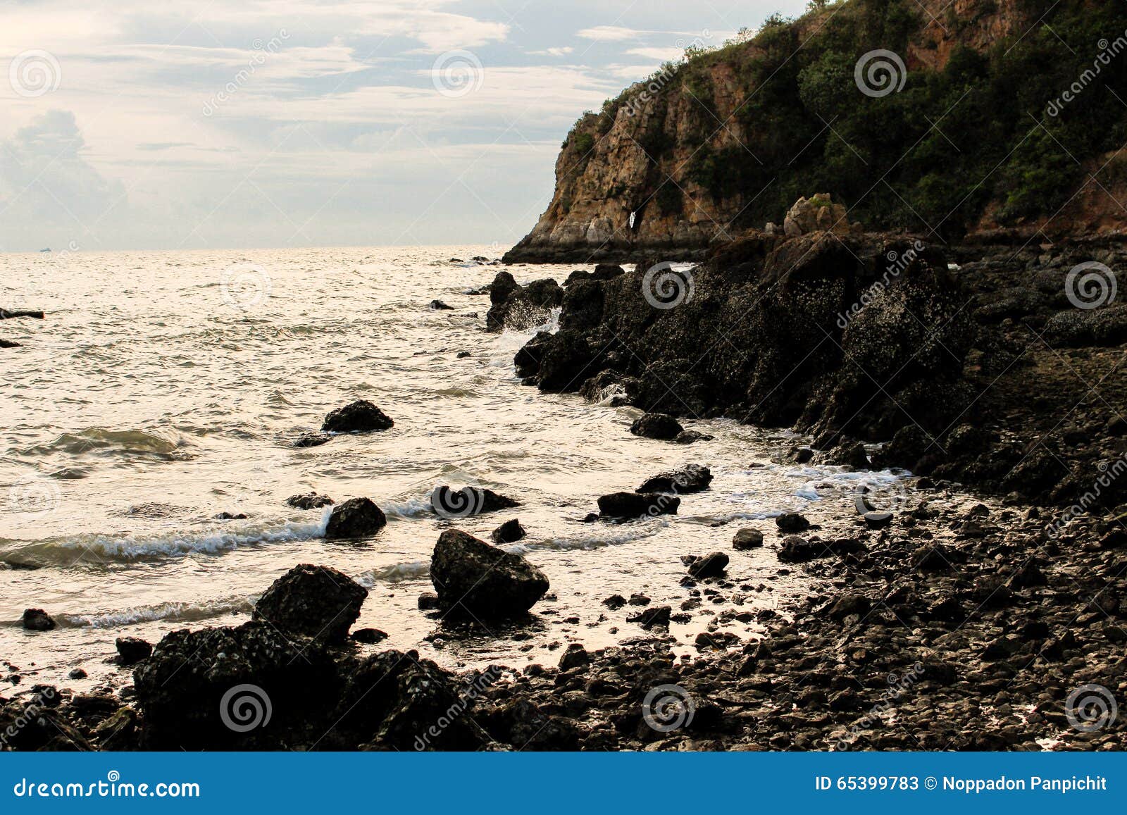 A Beautiful Digital Manipulation Scenery of Sunset Beach.Selective ...