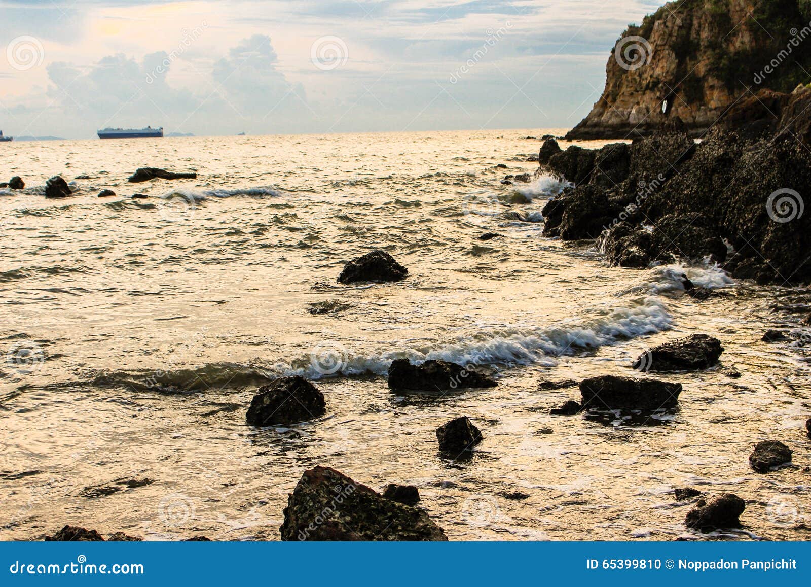 A Beautiful Digital Manipulation Scenery of Sunset Beach.Selective ...