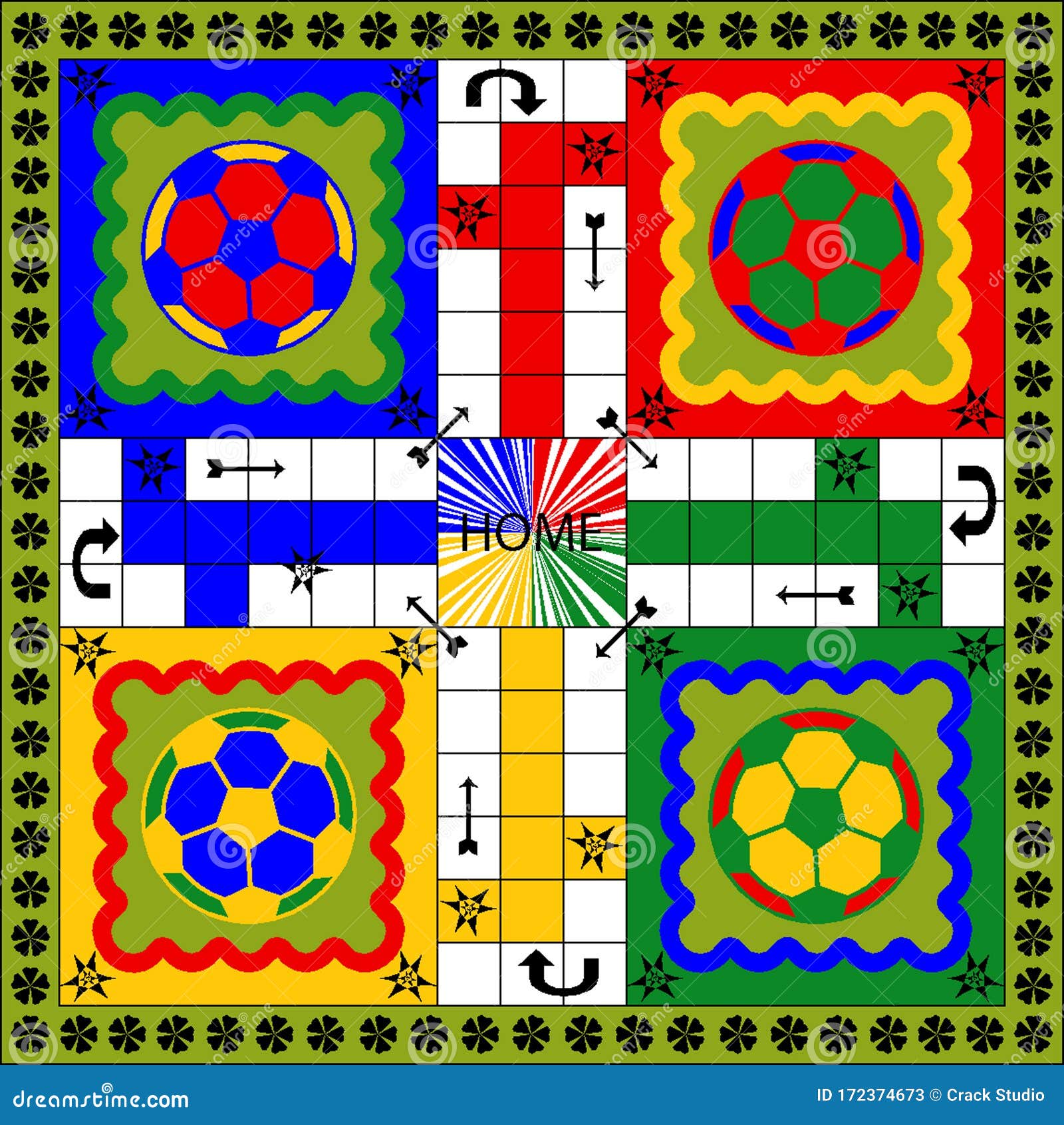 A Beautiful Digital Pattern with Up Colors Combination Stock ...