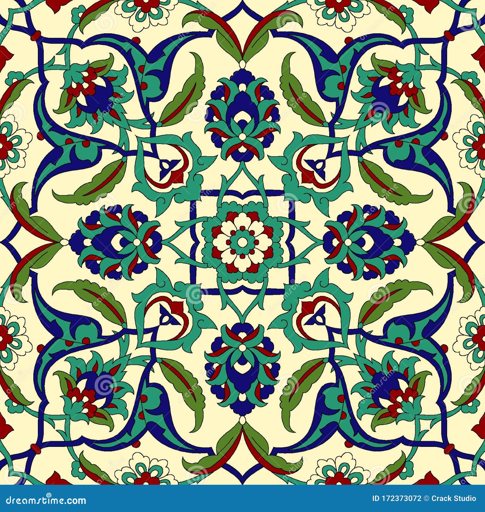 A Beautiful Digital Repeated Indian Pattern for Textile Stock ...