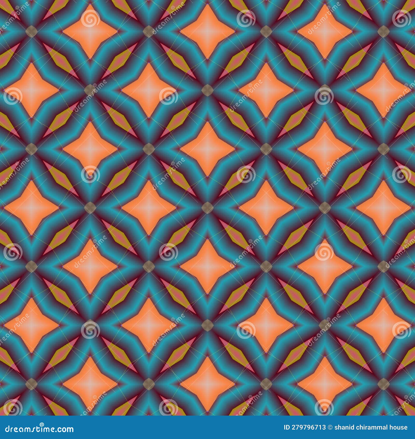 Beautiful Digital Seamless Repeat Surface Pattern Design Illustration ...