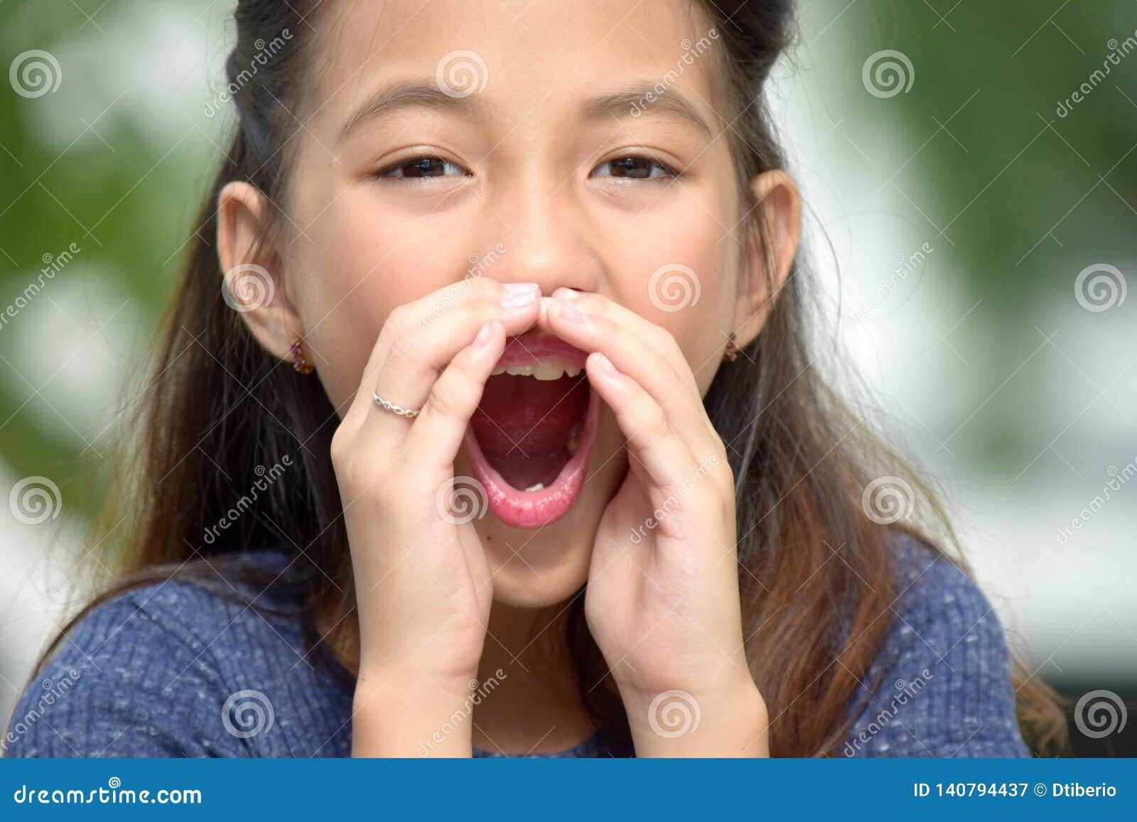 Beautiful Diverse Girl Shouting Stock Image - Image of looking, yelling ...