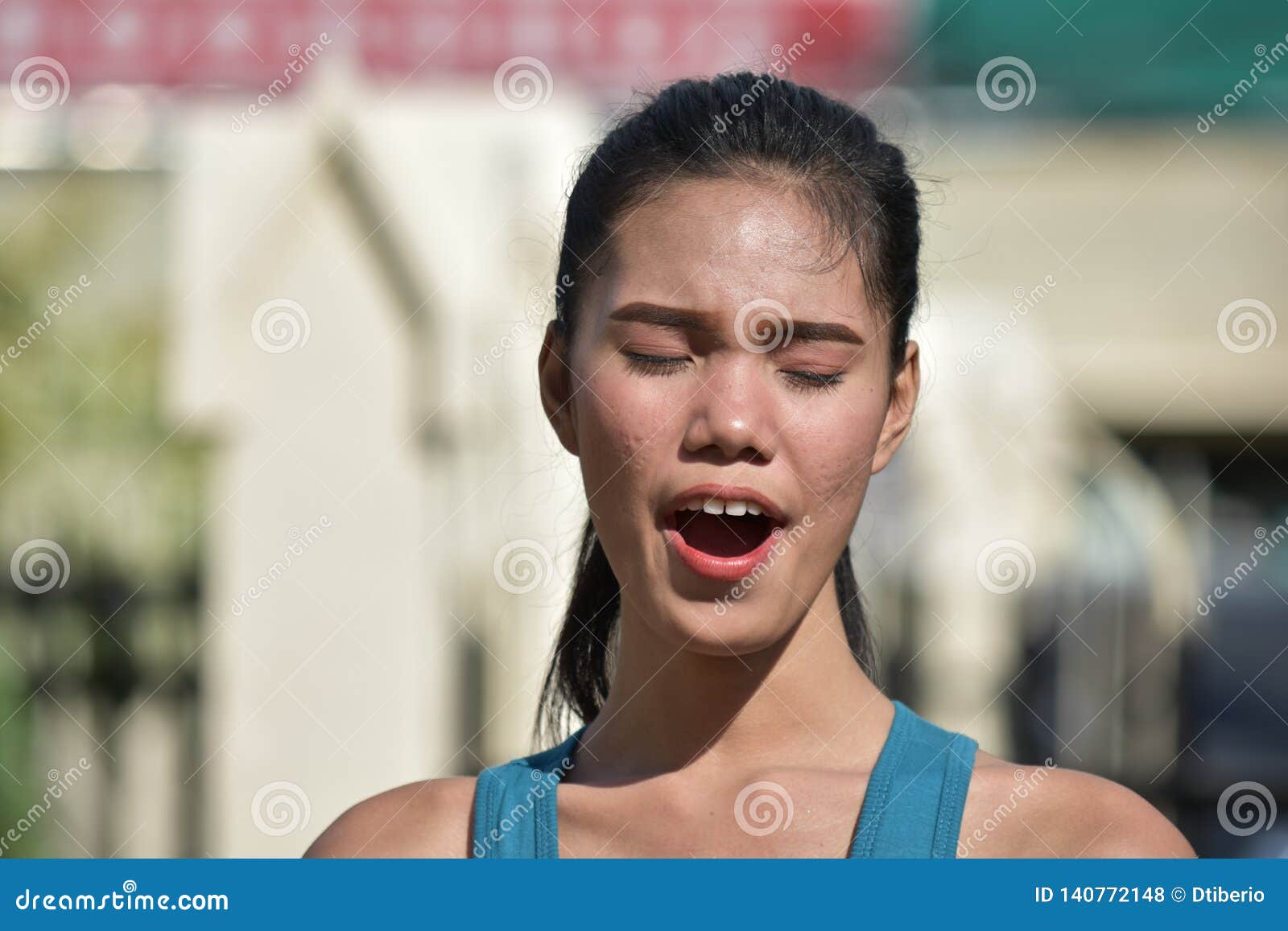 Beautiful Diverse Woman Yelling Stock Photo - Image of female, yells ...