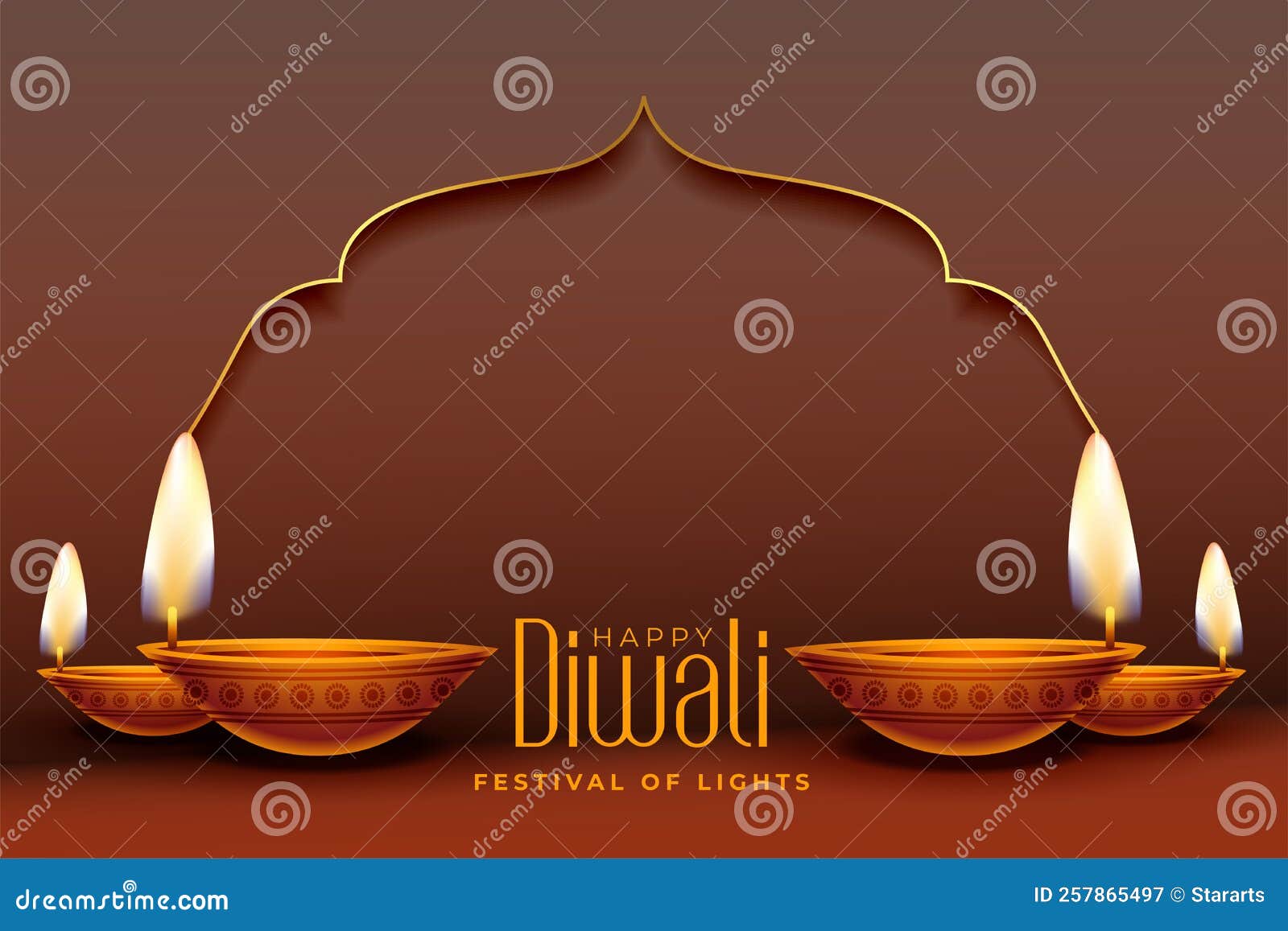 Beautiful Diwali Banner with Diya Decoration Vector Stock Vector ...
