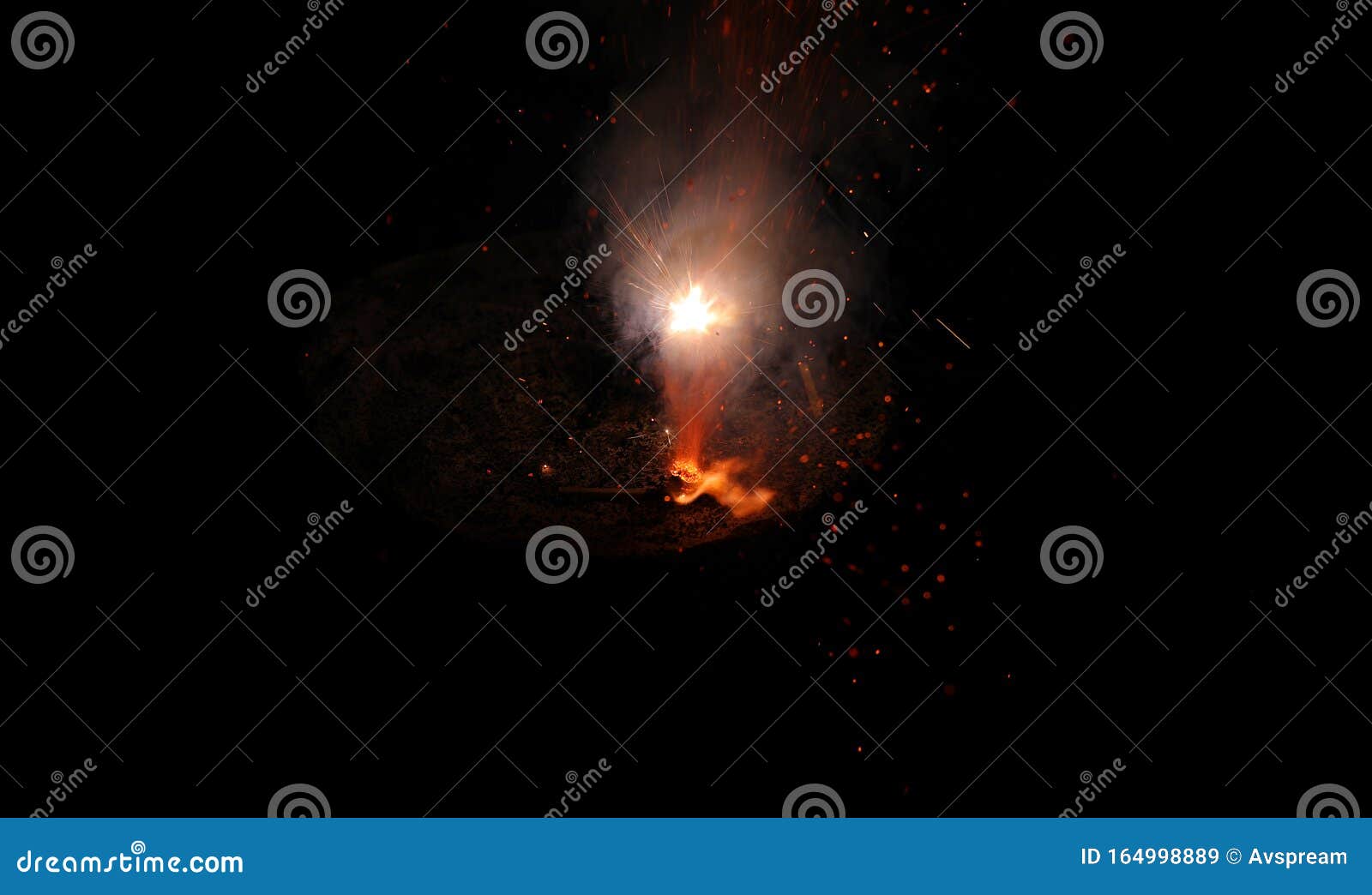 Beautiful Diwali Glowing Firecracker, Fire of Cracker Explosion on ...