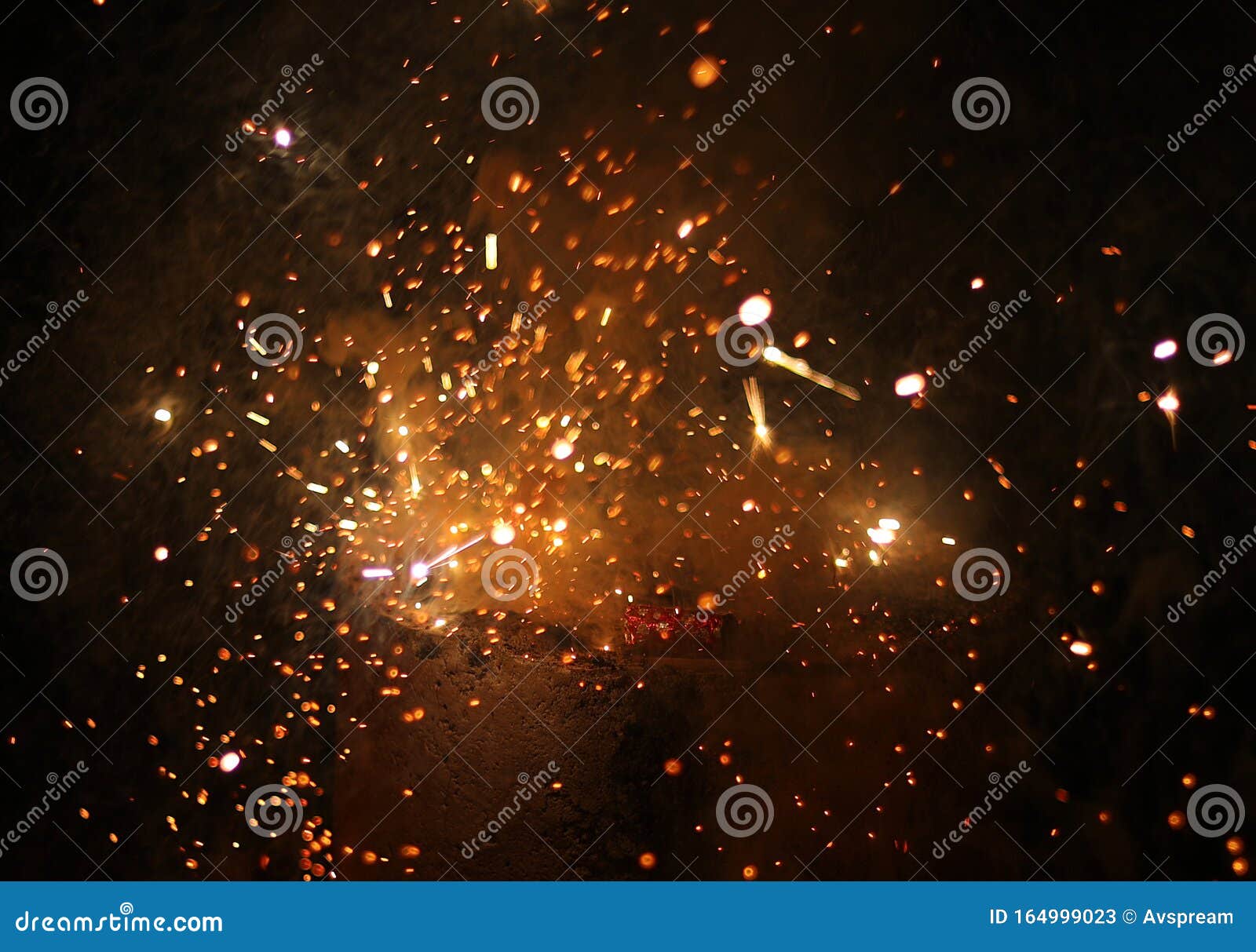 Beautiful Diwali Glowing Firecracker, Fire of Cracker Explosion on ...