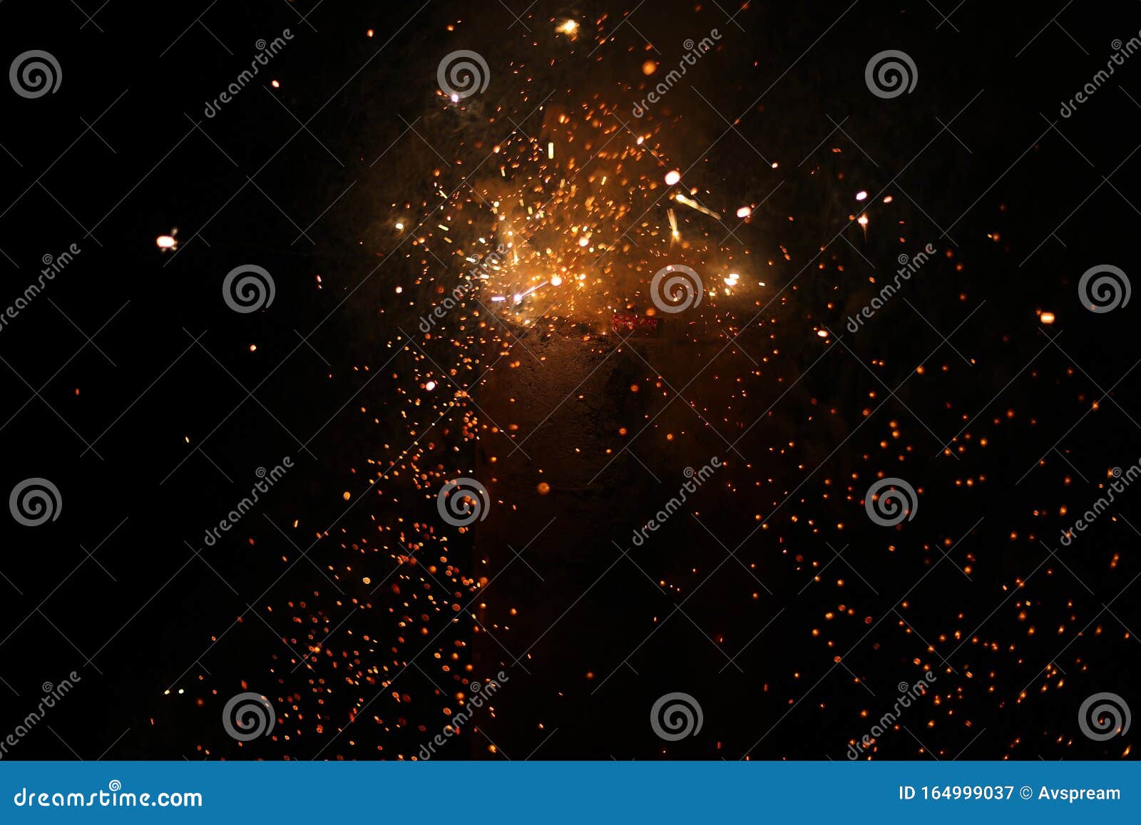 Beautiful Diwali Glowing Firecracker, Fire of Cracker Explosion on ...