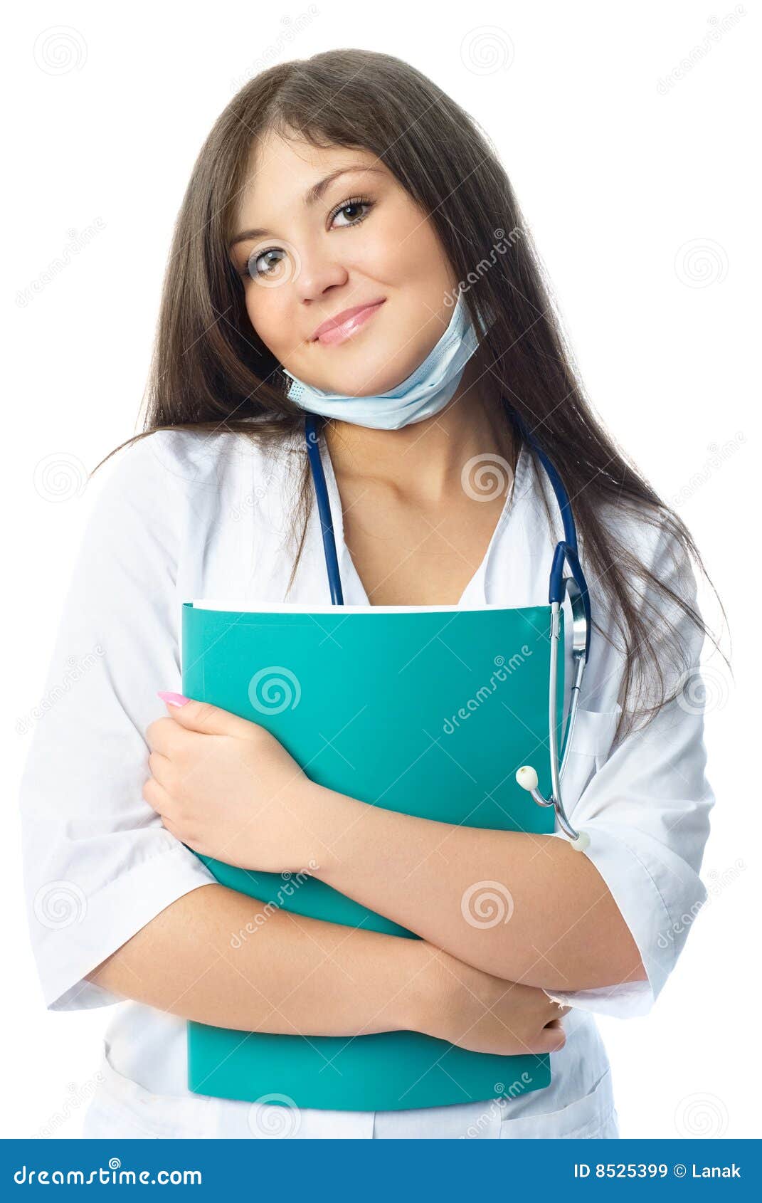 Beautiful Doctor with a Folder Stock Image - Image of illness ...