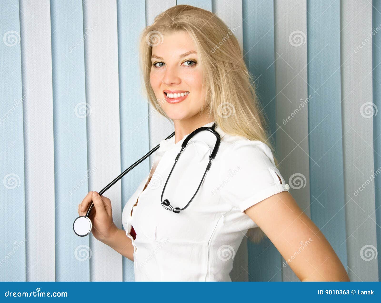 Beautiful Doctor with a Stethoscope Stock Image - Image of medicine ...