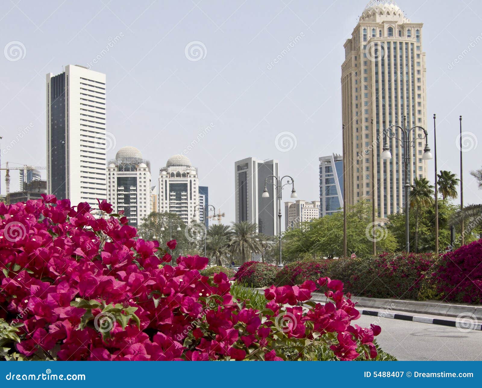 Beautiful Doha stock image. Image of skyscraper, daylight - 5488407