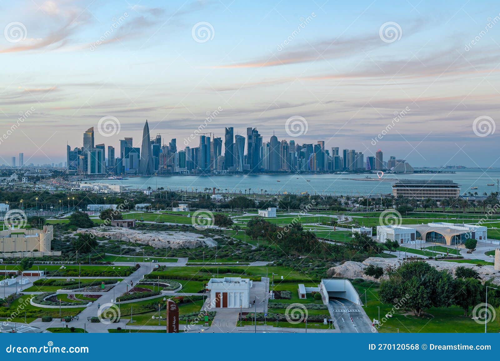 Beautiful Doha Sky Line Qatar Editorial Stock Photo - Image of building ...