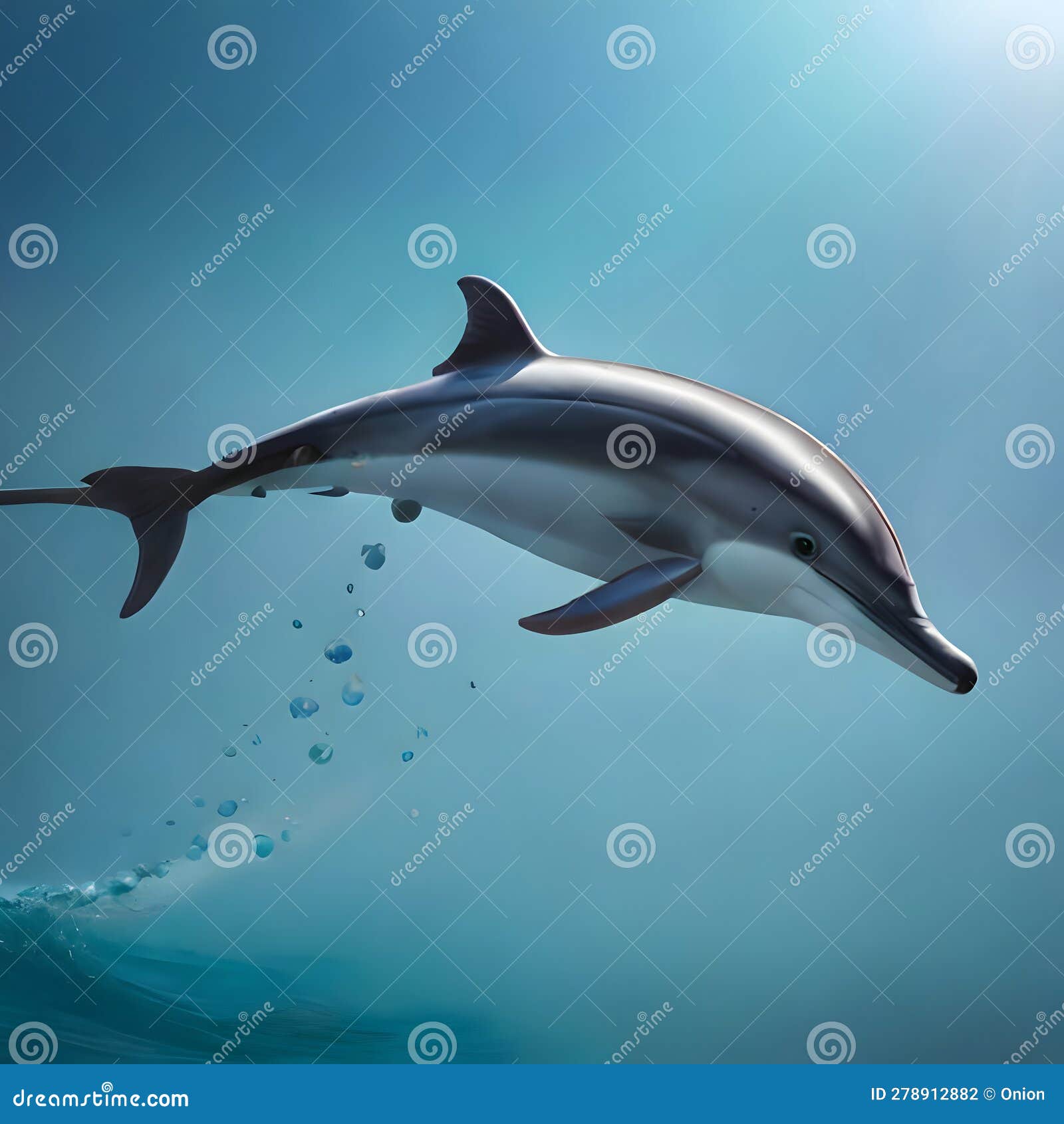 Beautiful Dolphin - Ai Generated Image Stock Illustration ...