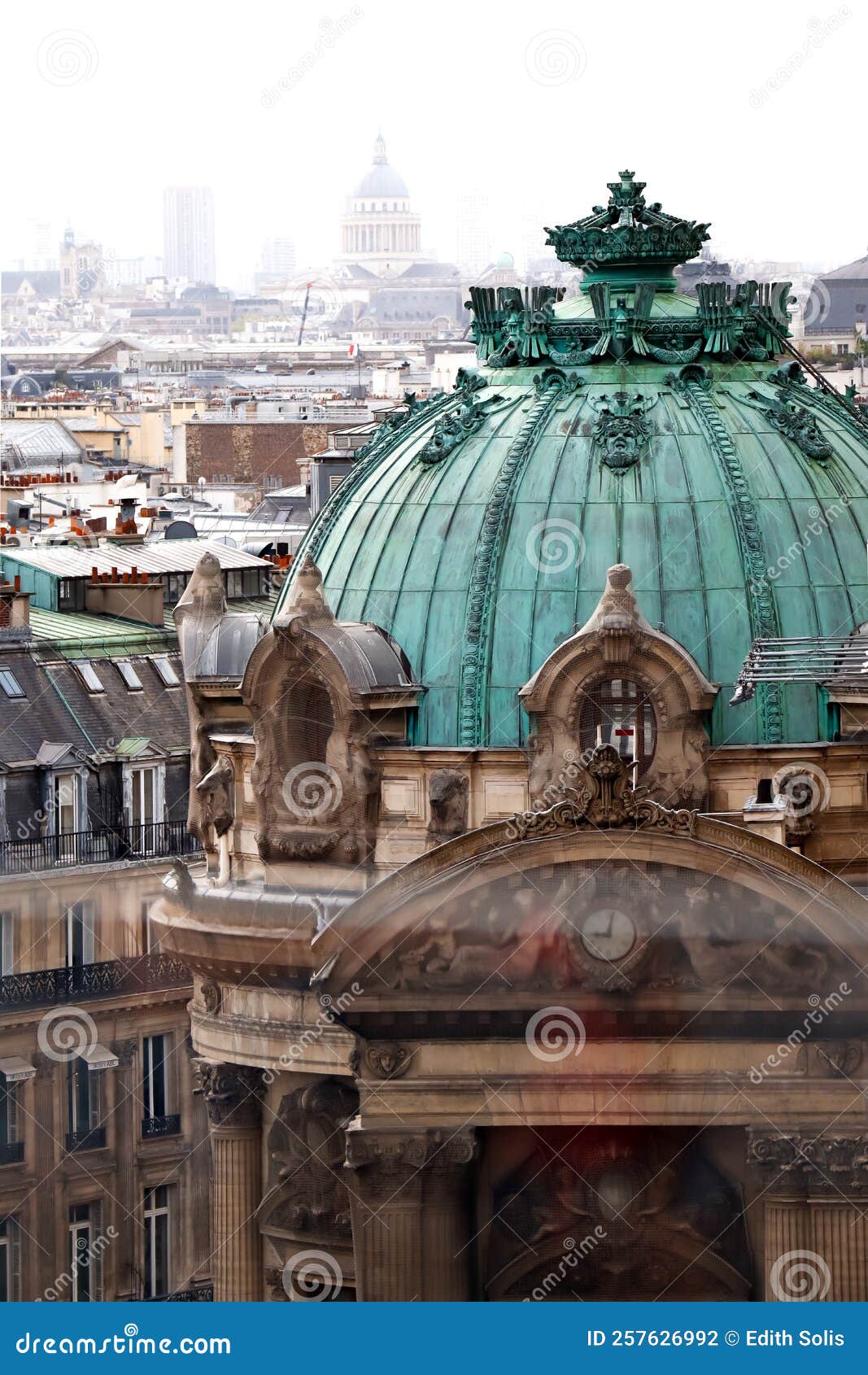 Beautiful Dome in Paris City Stock Photo - Image of travel, paris ...