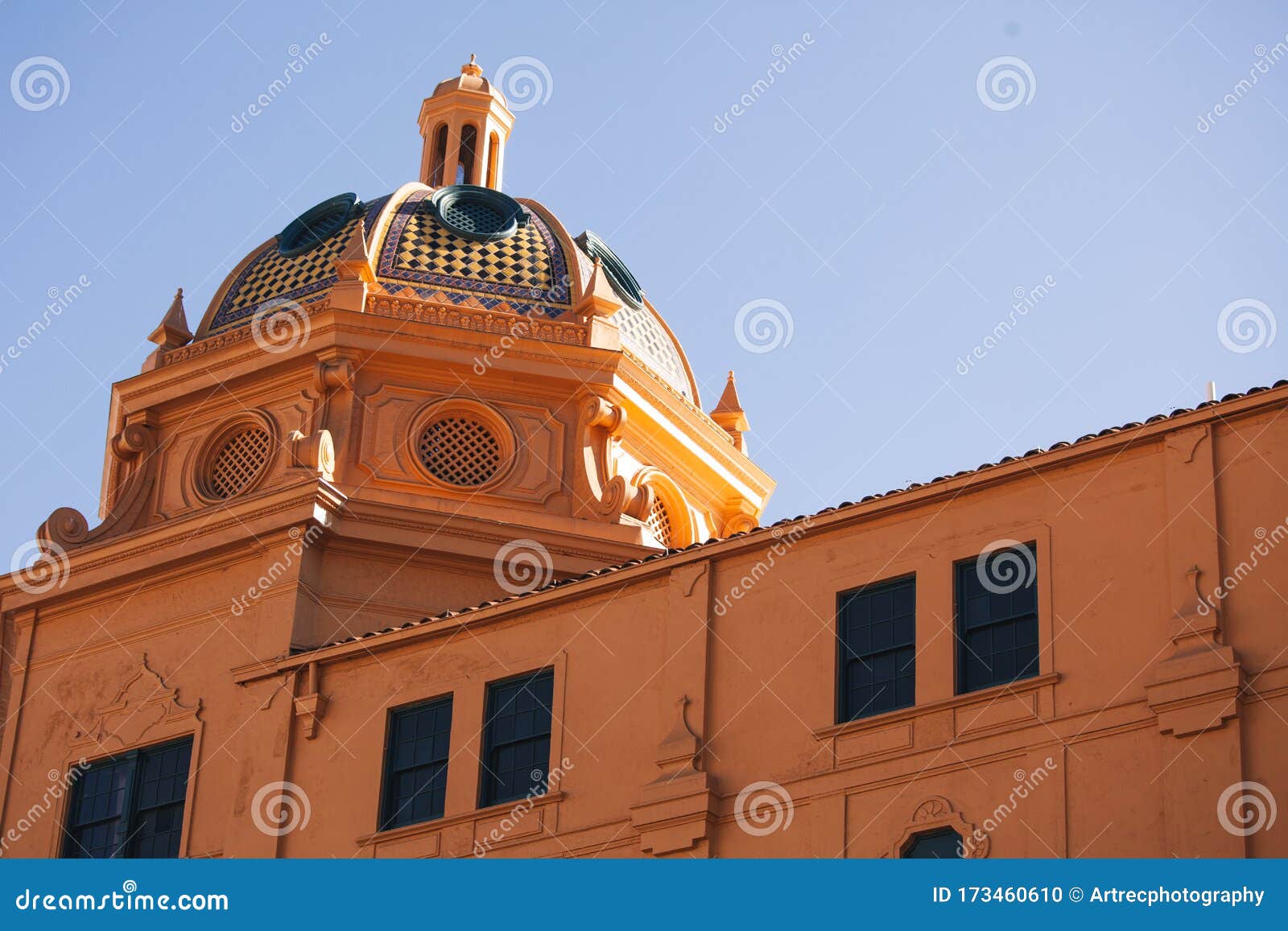 Beautiful Dome with Tiled Roof Stock Photo - Image of roof ...