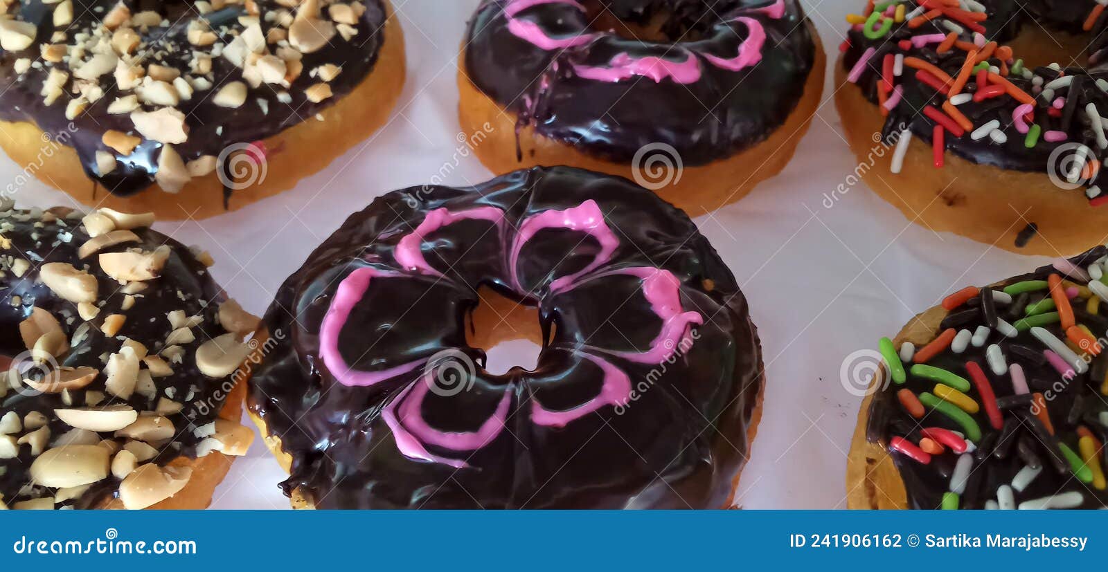 Beautiful donuts stock photo. Image of donuts, decorations - 241906162
