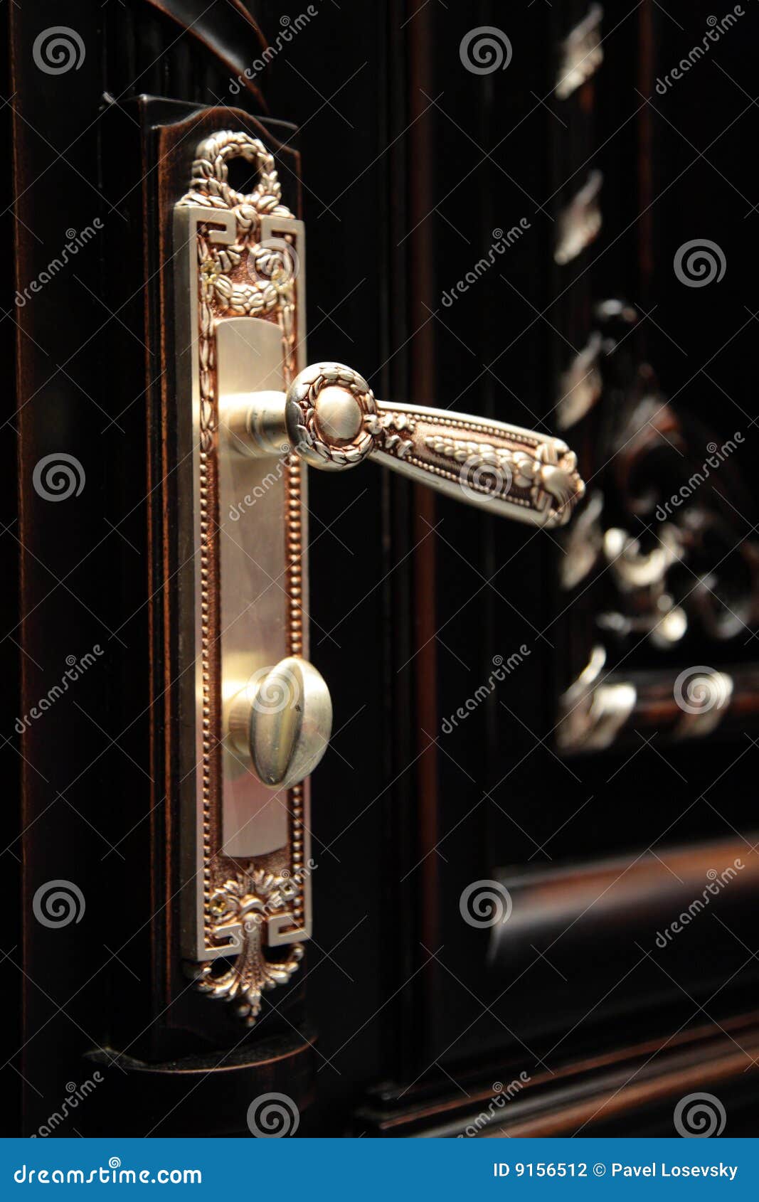 Beautiful Door Handle Closeup Stock Photo - Image of estate, lock: 9156512