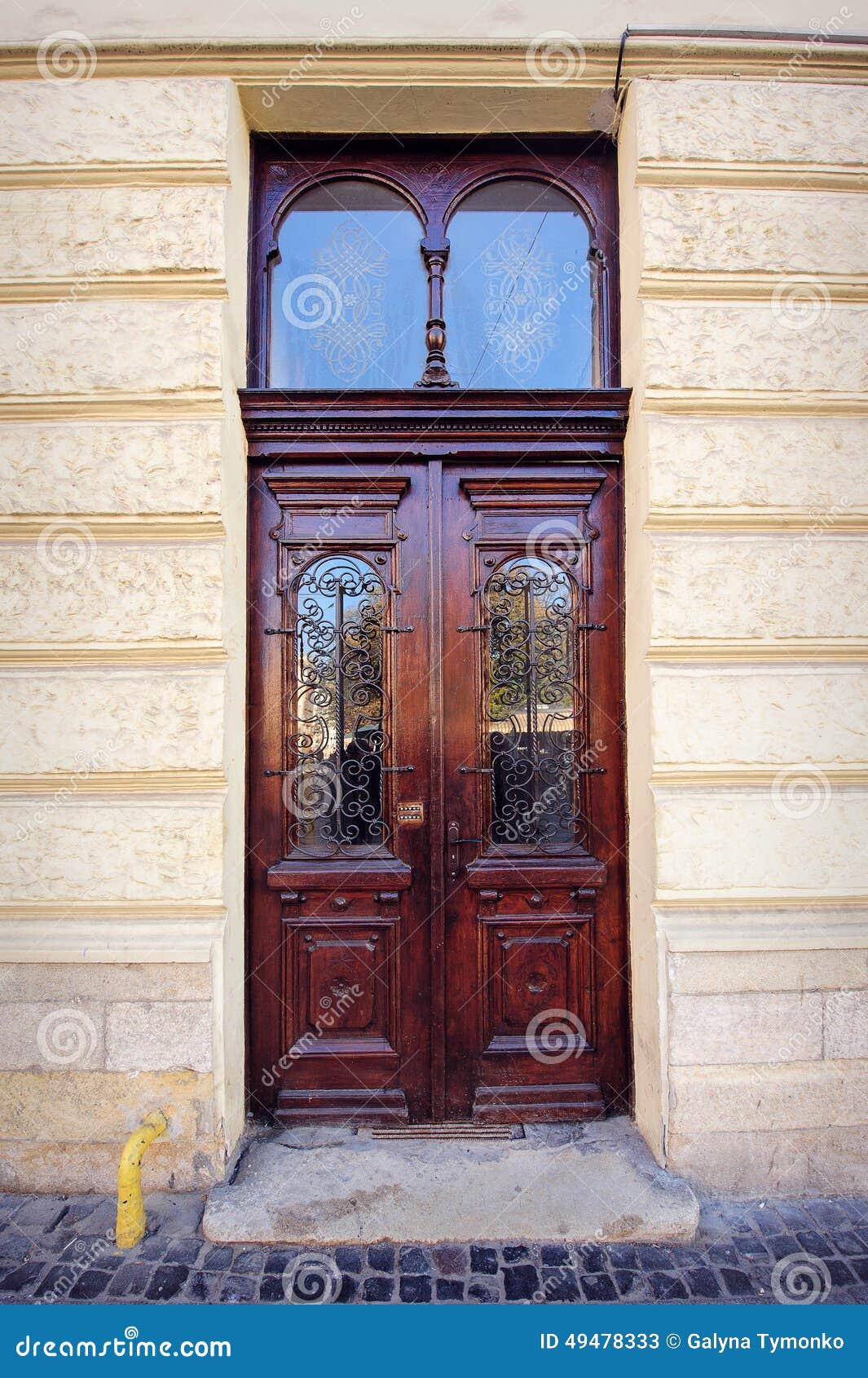 Beautiful Doors on the Street Stock Image - Image of garden, black ...