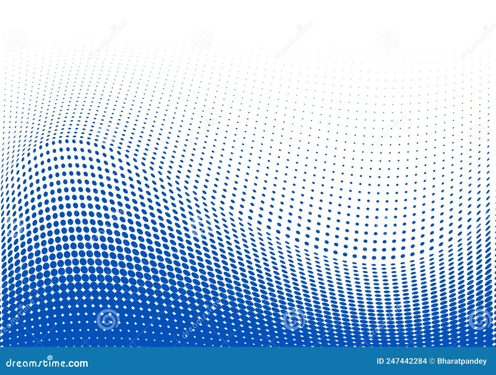 Beautiful Dotted Blue Wave Background Stock Illustration - Illustration ...