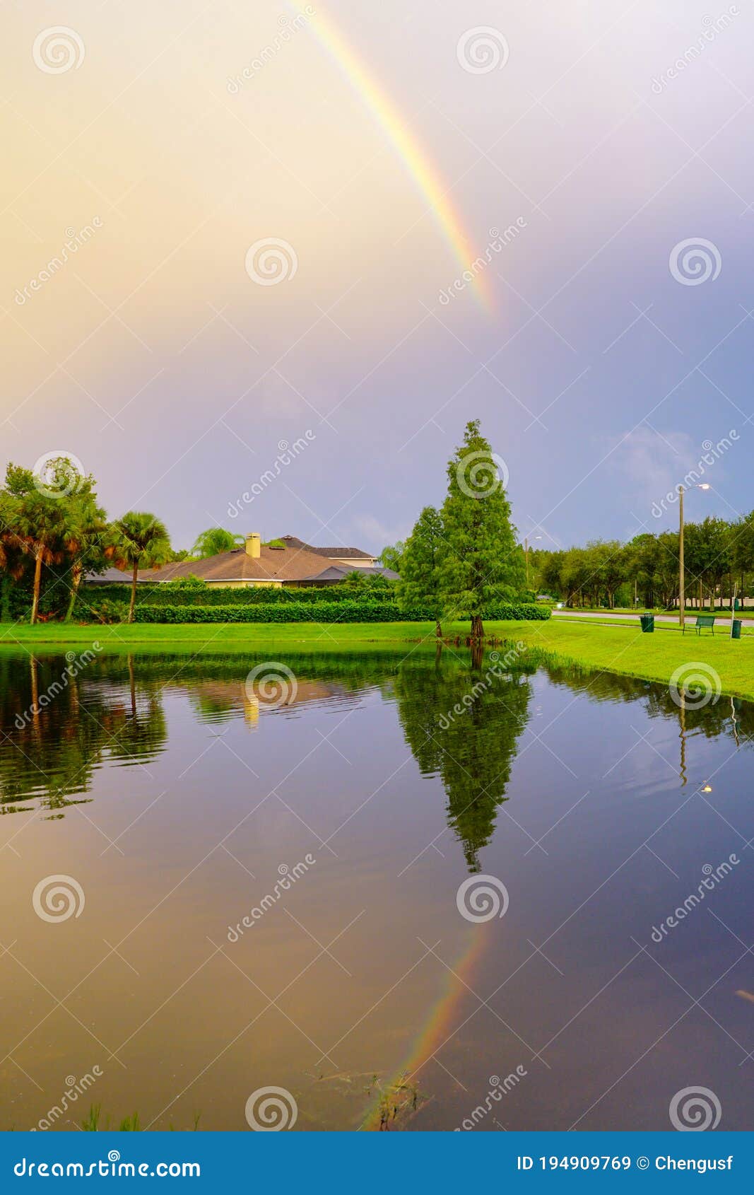 Beautiful double rainbow stock image. Image of florida - 194909769
