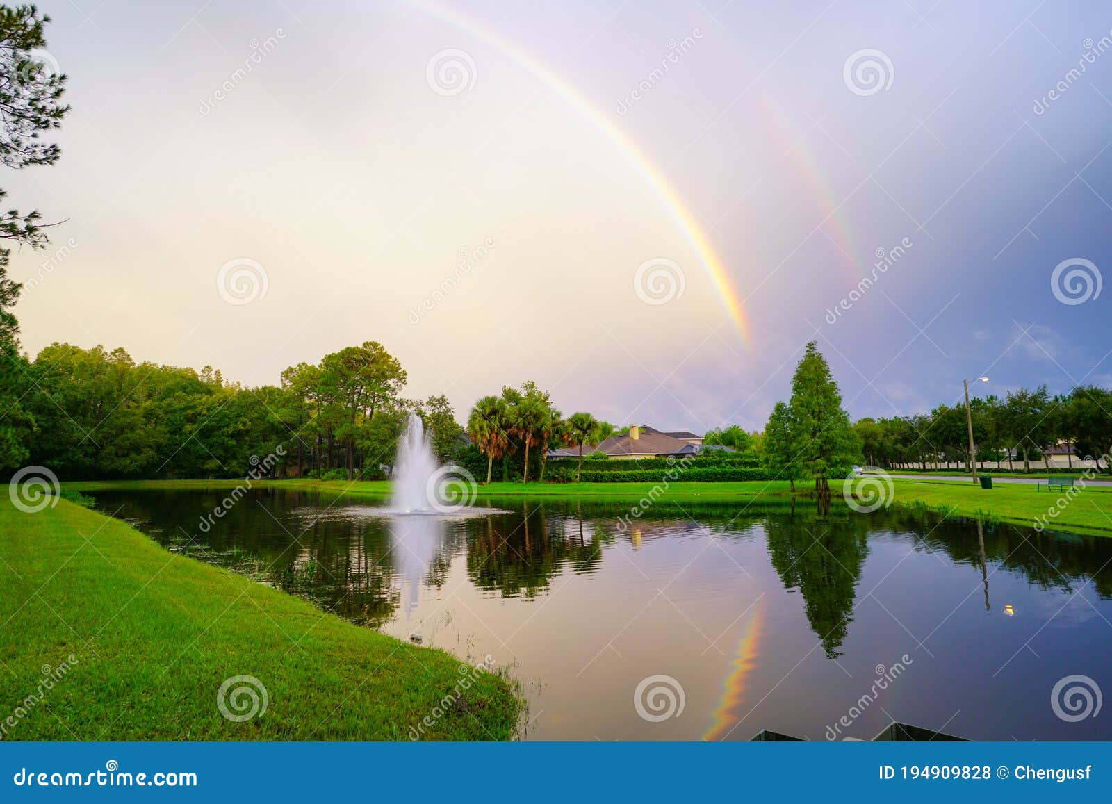 Beautiful double rainbow stock photo. Image of food - 194909828