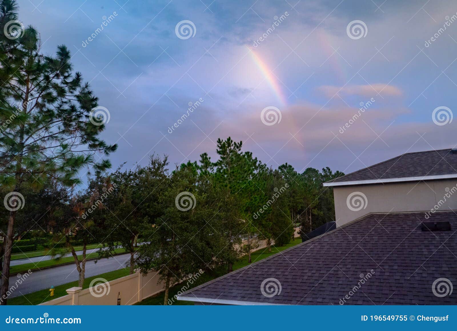 Beautiful double rainbow stock image. Image of double - 196549755